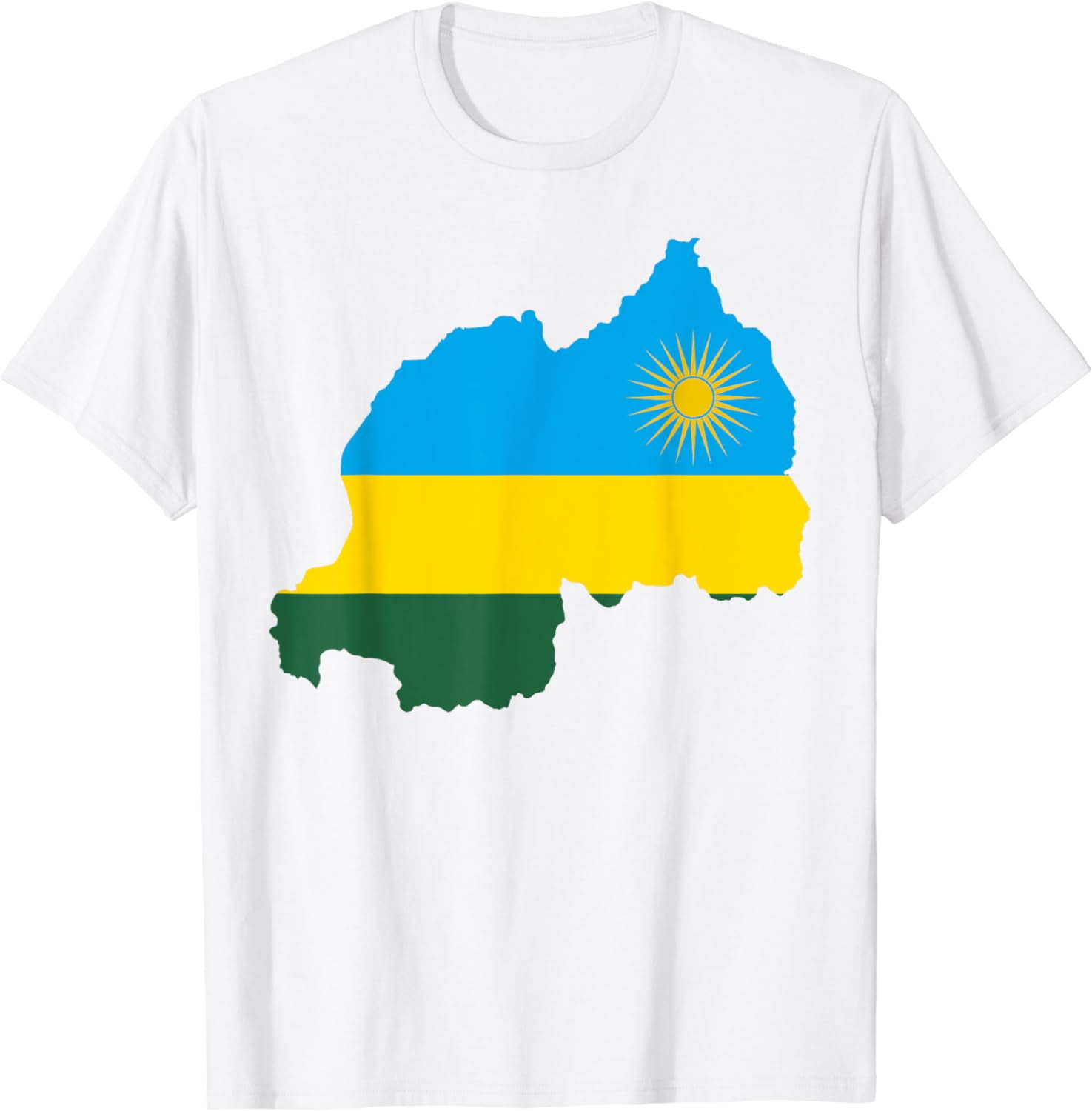 Flag Map of Rwanda T-Shirt - Walmart.com