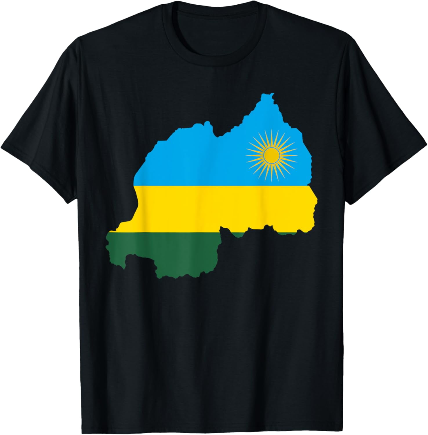 Flag Map of Rwanda T-Shirt - Walmart.com