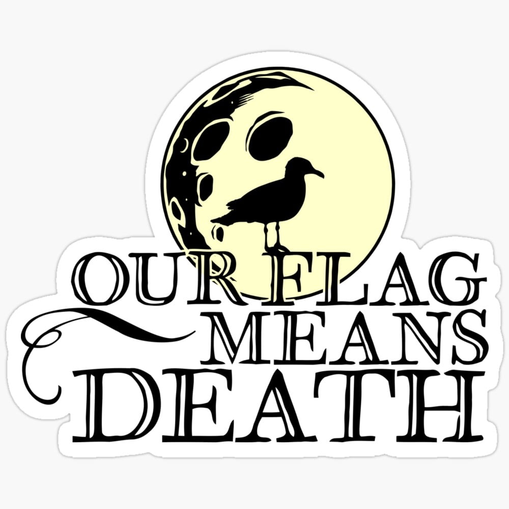 Flag Means Death Moon Logo Sticker Phone Decal Water Bottle Stickers ...