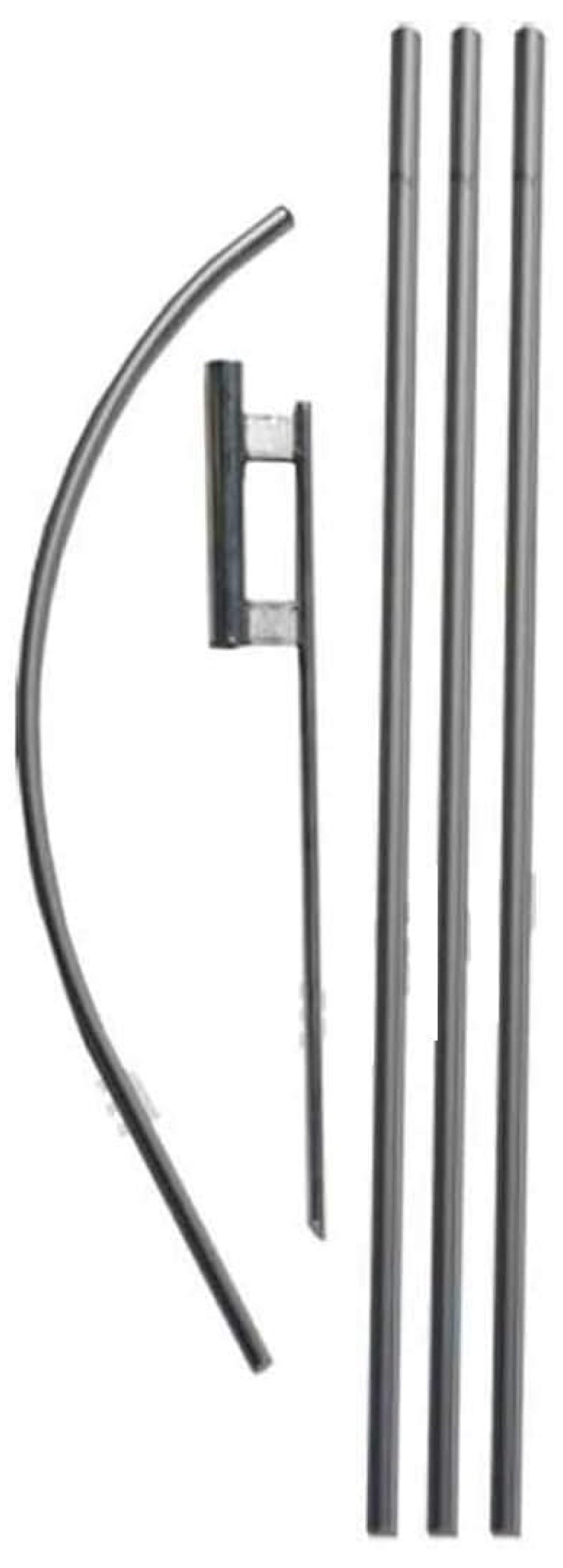 Flag Nation 4pc Pole Set with Ground Stake Spike for Banner Flags ...