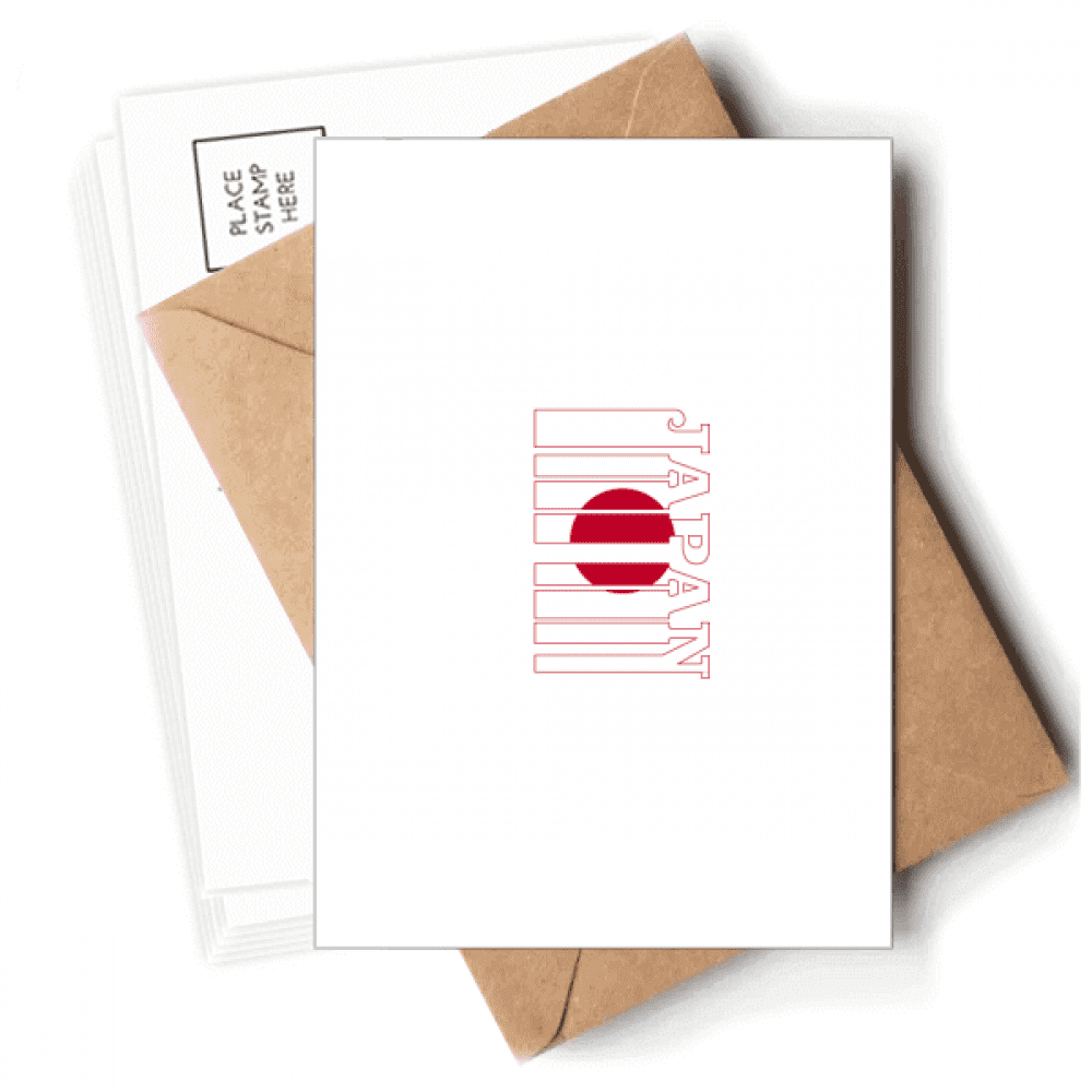 Flag National Character Japan Postcards Envelopes Blank Note Cards ...