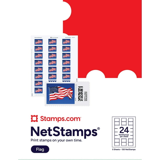 Flag NetStamps 120 ct - Blank Postage Labels- NOT Forever Stamps ...