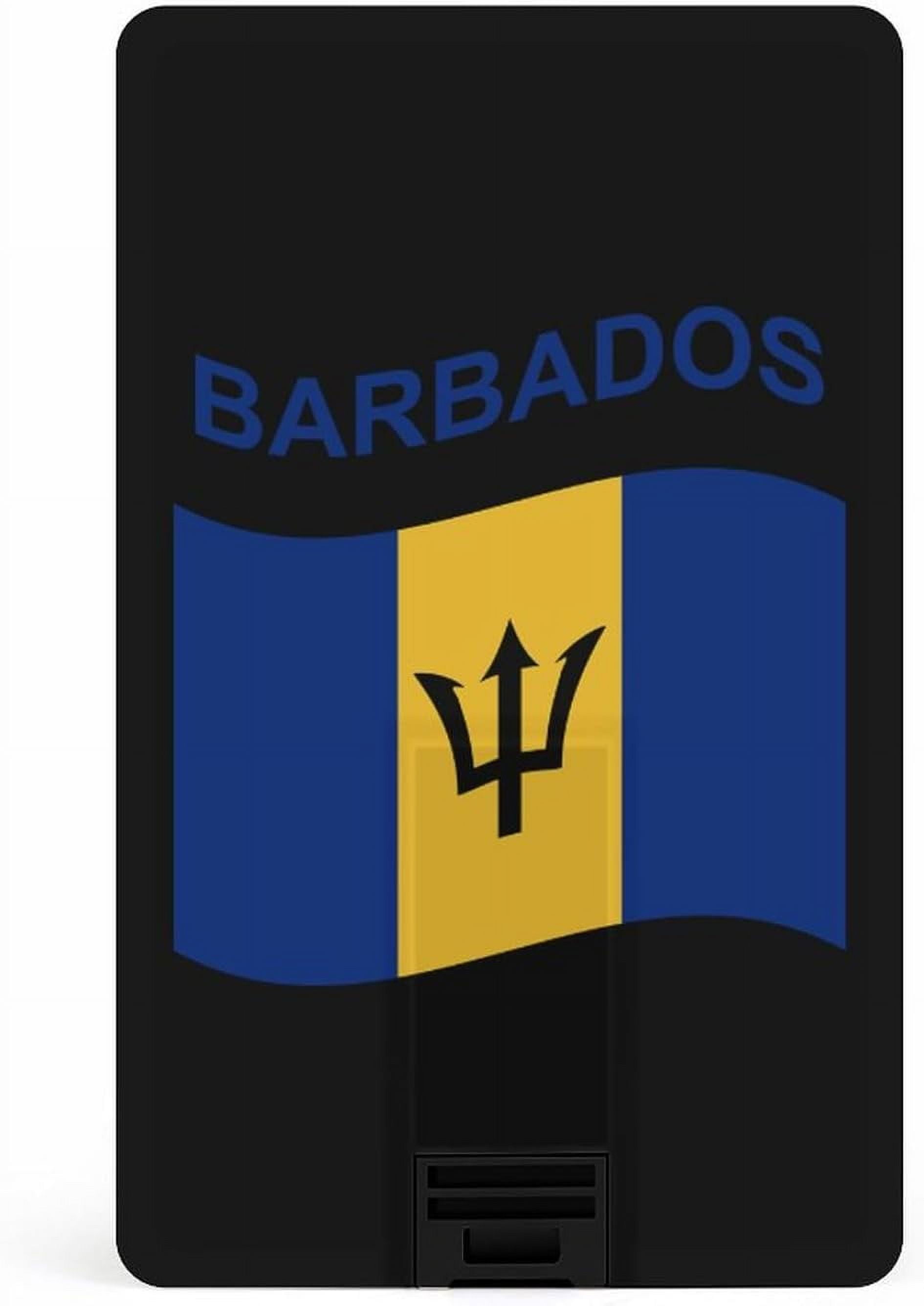 Flag Of Barbados Usb Flash Drive Credit Card Design Thumb Drive Memory ...