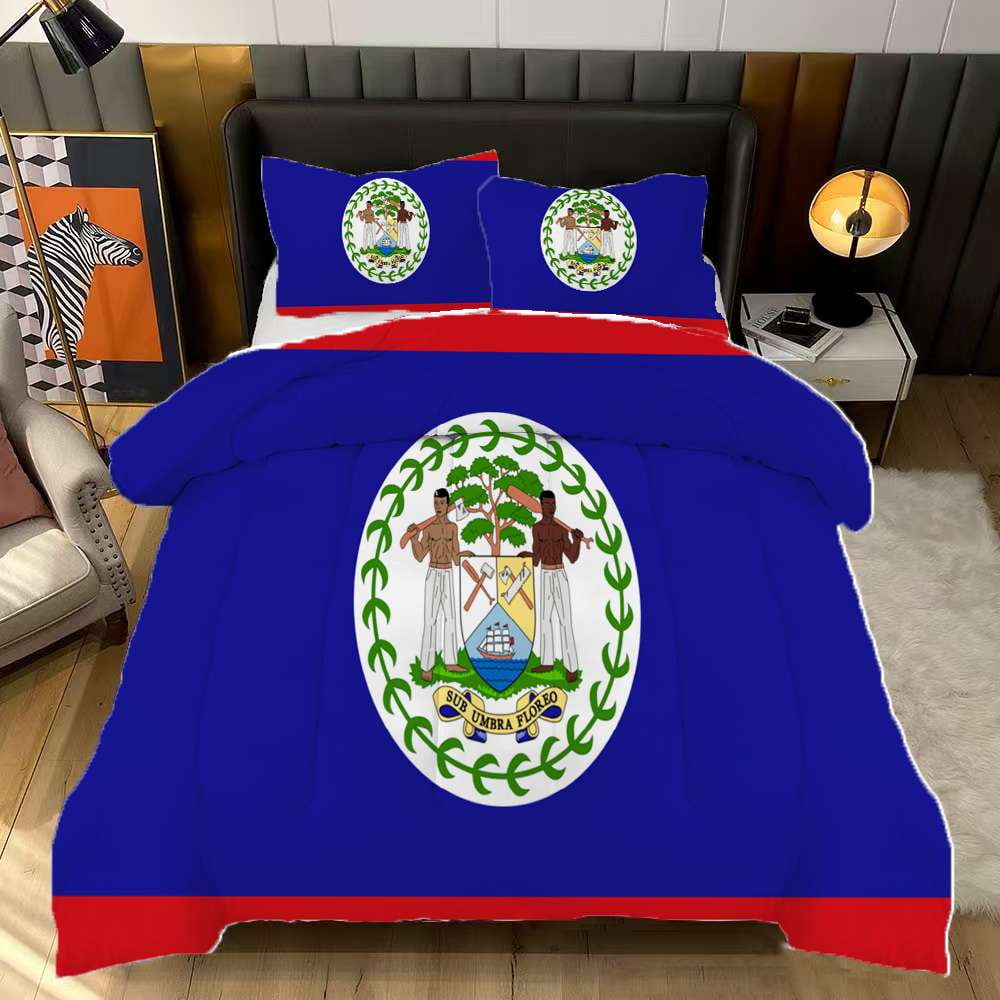 Flag Of Belize Comforter Set Full Size Bedding Set For Travl Bedroom ...