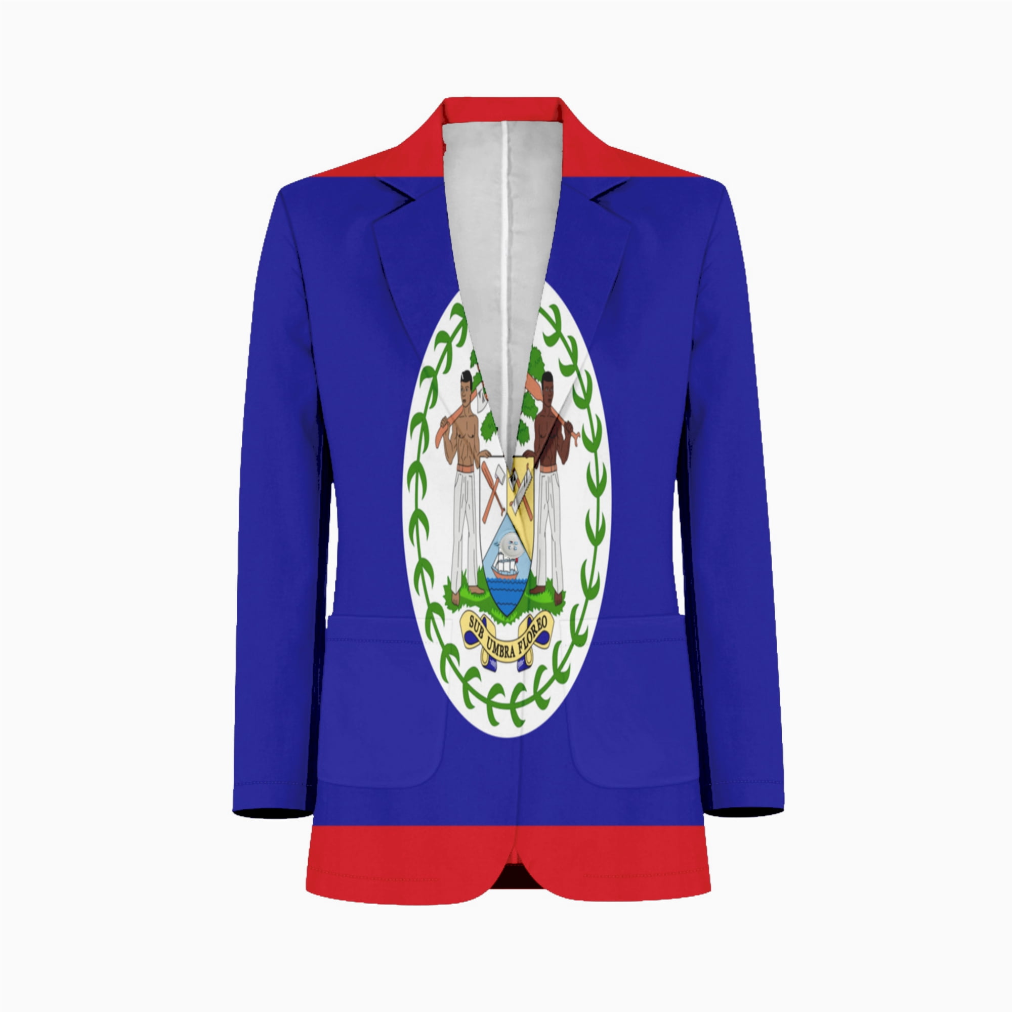 Flag Of Belize Mens Suits Shawl Collar Slim Fit Suit Mens Groom Jacket ...