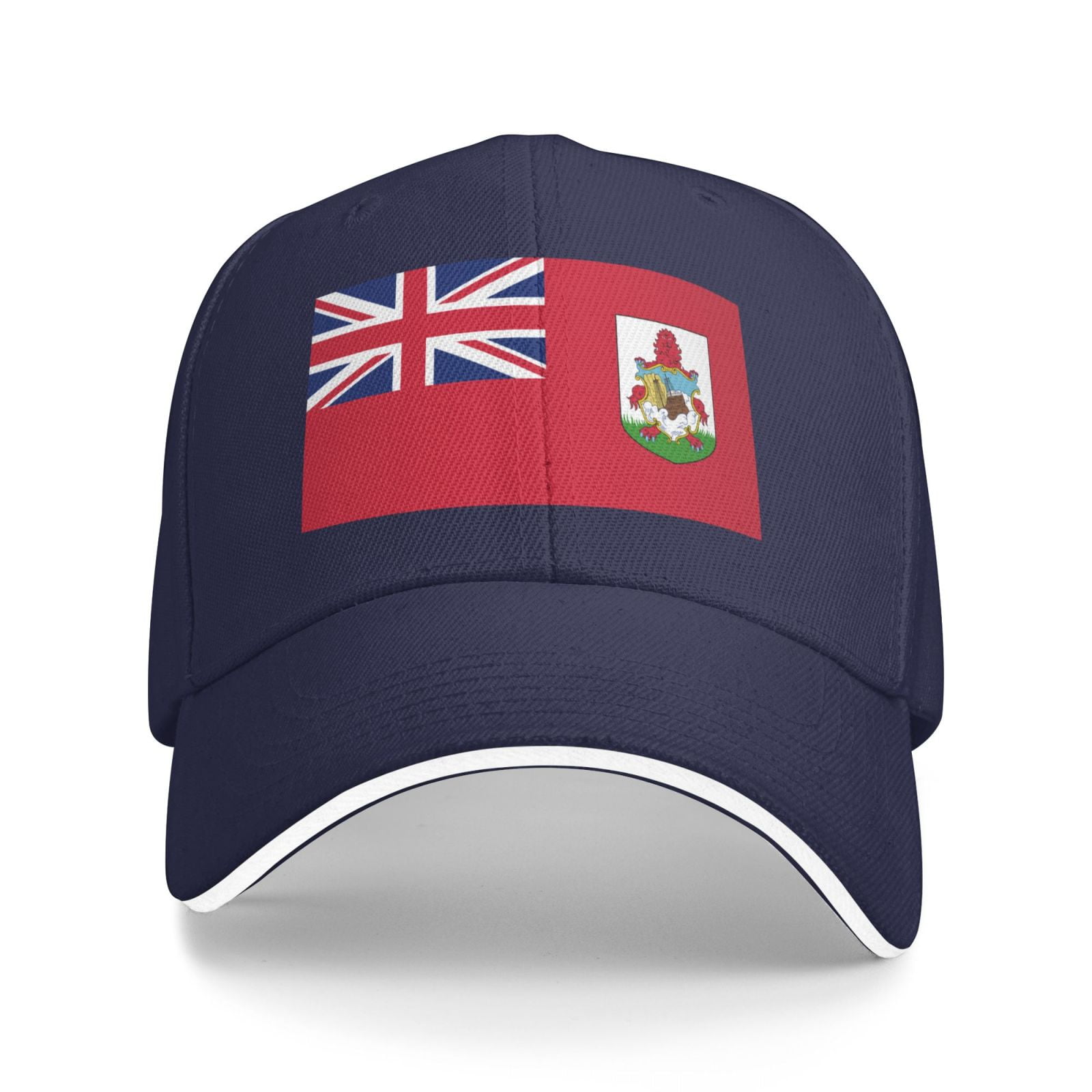 Flag Of Bermuda Unisex Golf Baseball Cap Adjustable Sandwich Cap ...
