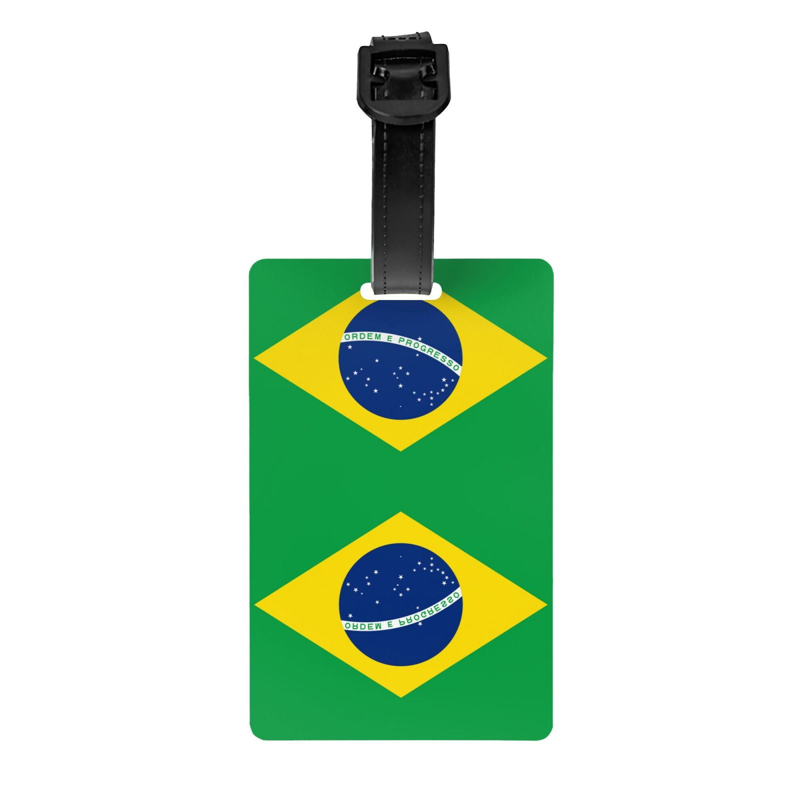 Flag Of Brazil Luggage Tag Name Id Card Suitcase Labels Identifiers Pvc ...