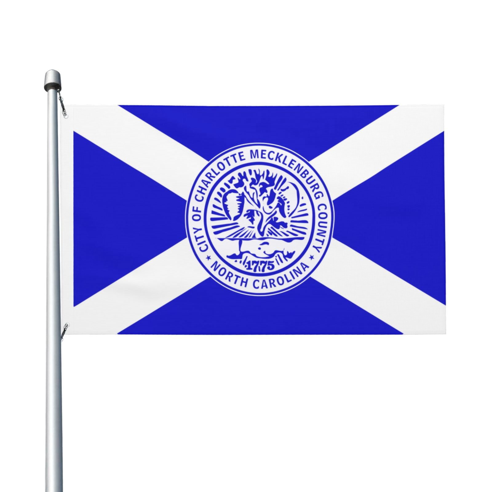 Flag Of Charlotte, North Carolina, Heavy Duty Polyester Falgs, Double ...