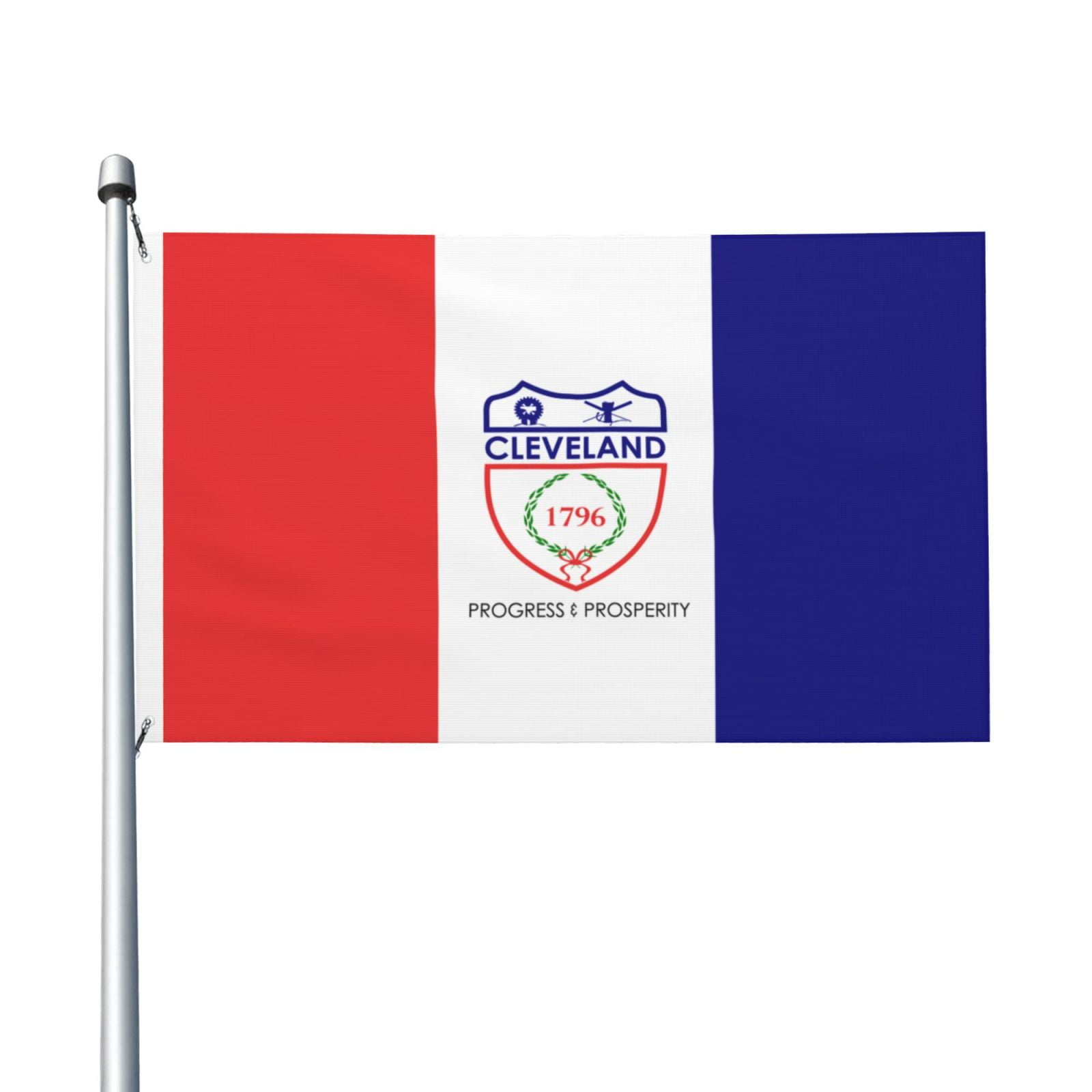 Flag Of Cleveland, Ohio, Heavy Duty Polyester Falgs, Double Sided Flags ...
