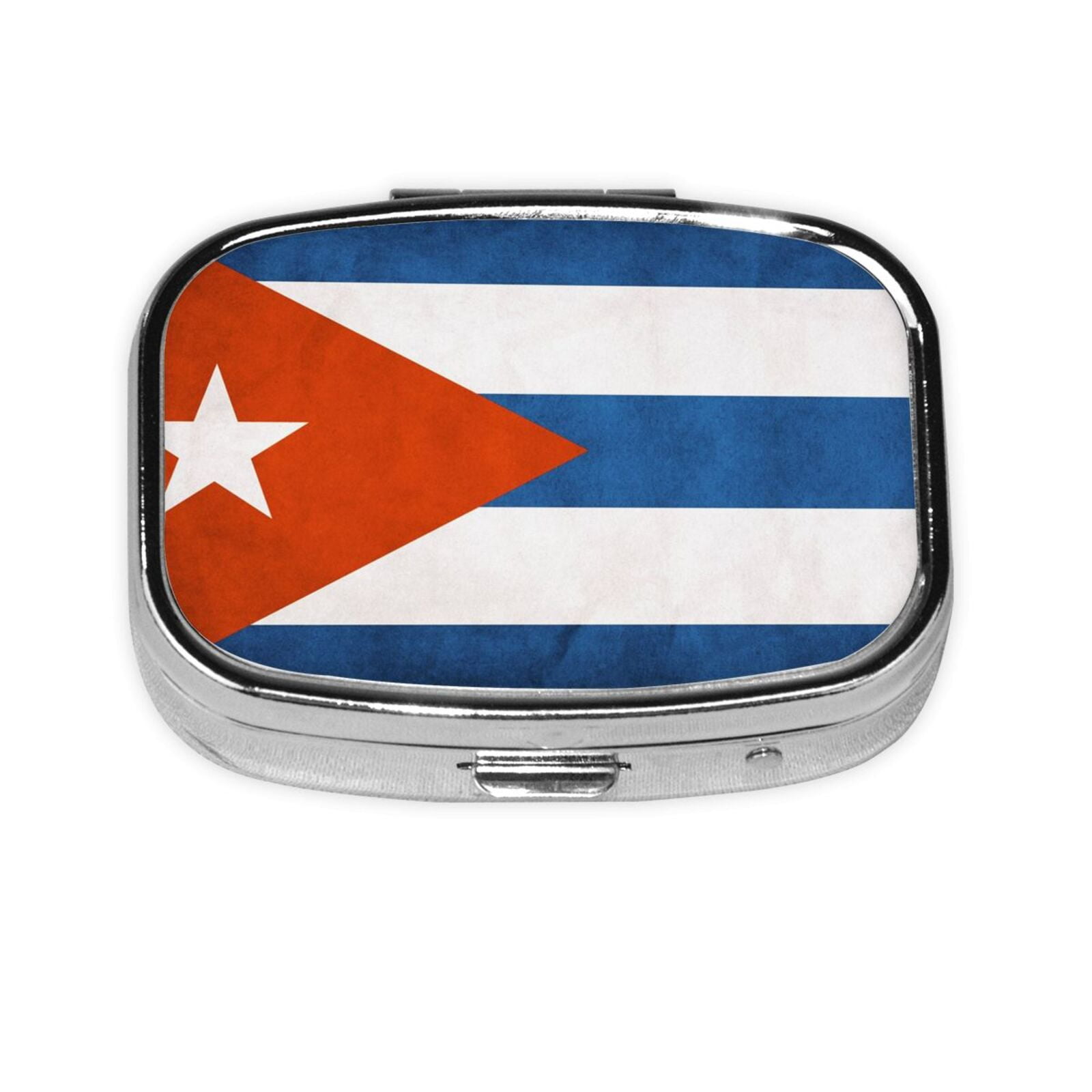 Flag Of Cuban Pill Case Pill Box 2 Compartment Medicine Case Vitamin ...