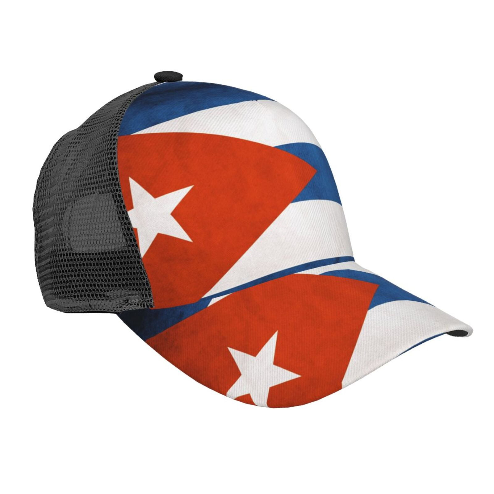 Flag Of Cuban Snapback Trucker Hats Baseball Caps Adjustable Mesh Back ...