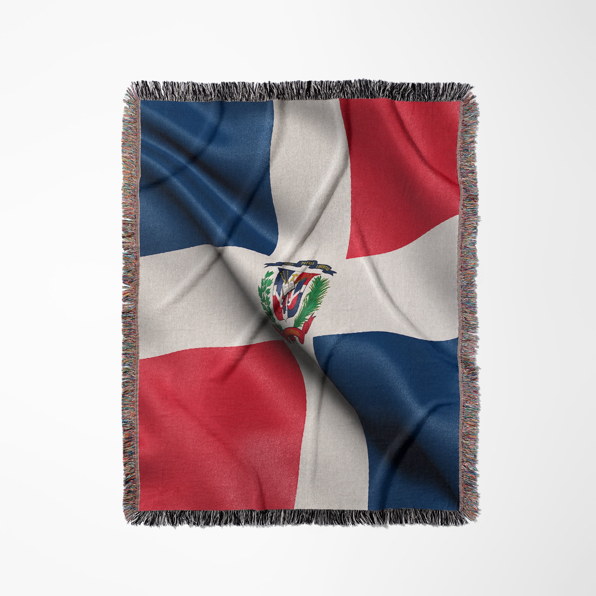 Flag Of Dominican Republic Waving In The Wind, Woven Blanket - Walmart.com