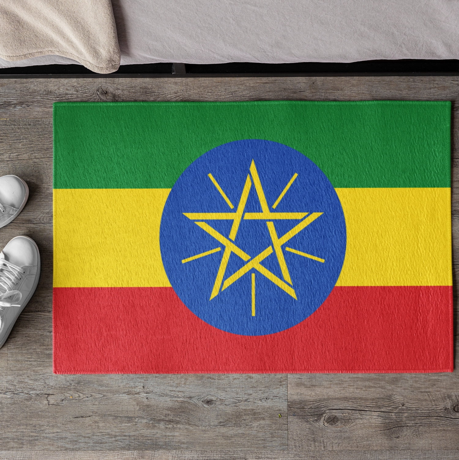 Flag Of Ethiopia Outdoor Non-Slip Door Mat | Ethiopian | Addis Ababa ...