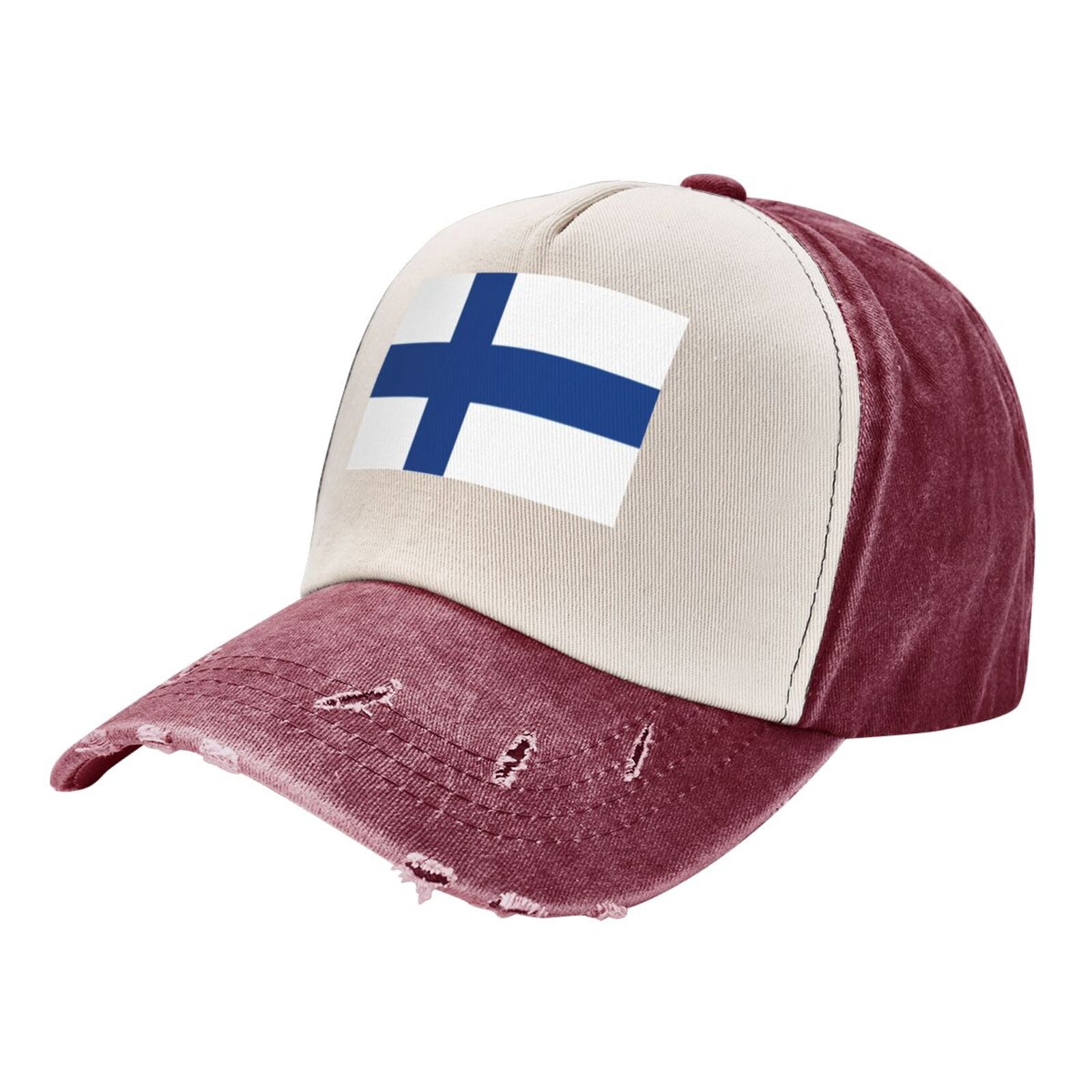 Flag Of Finland Distressed Baseball Cap Dad Hats for Men Women Vintage ...