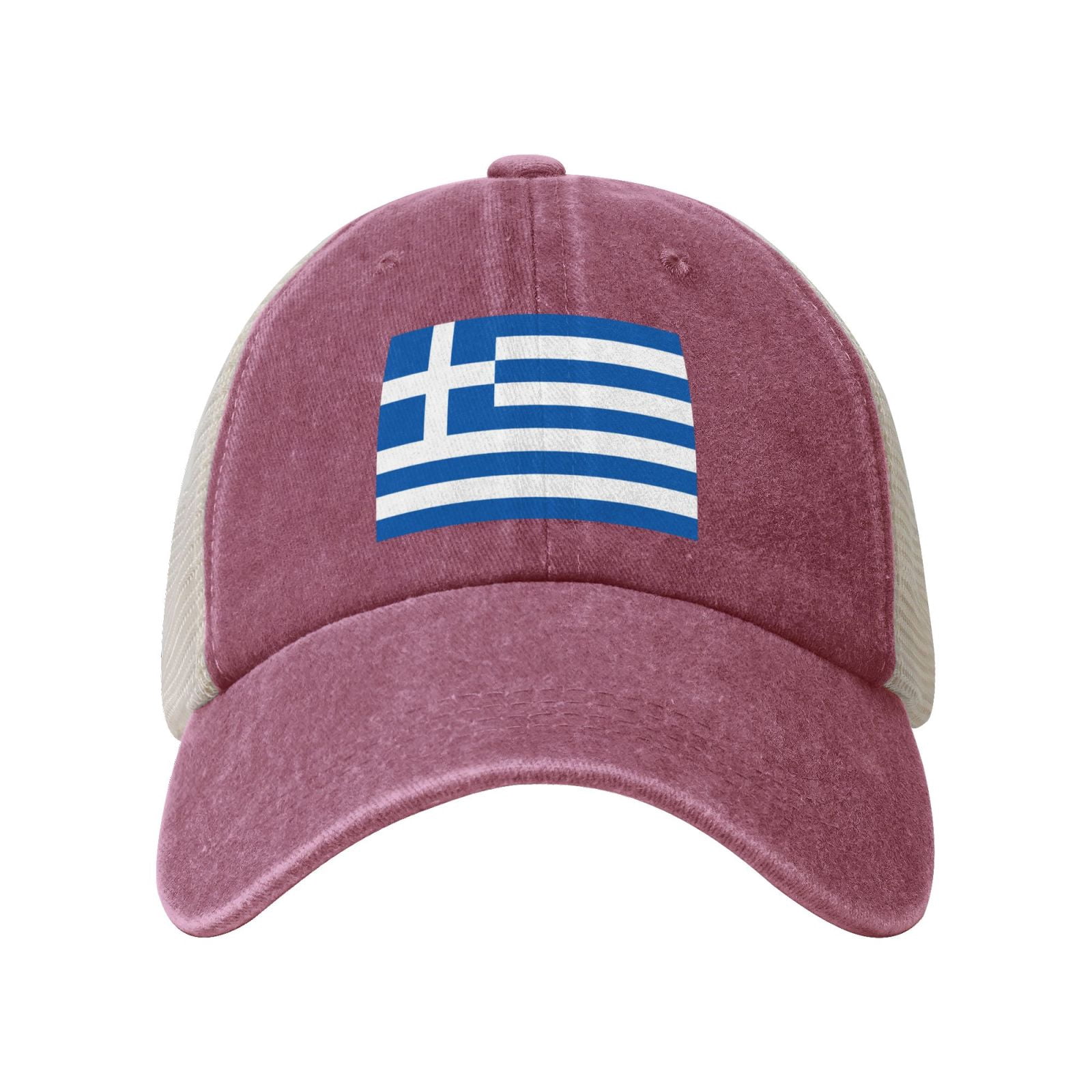 Flag Of Greece Unisex Cowboy Mesh Baseball Cap Adjustable Vintage ...