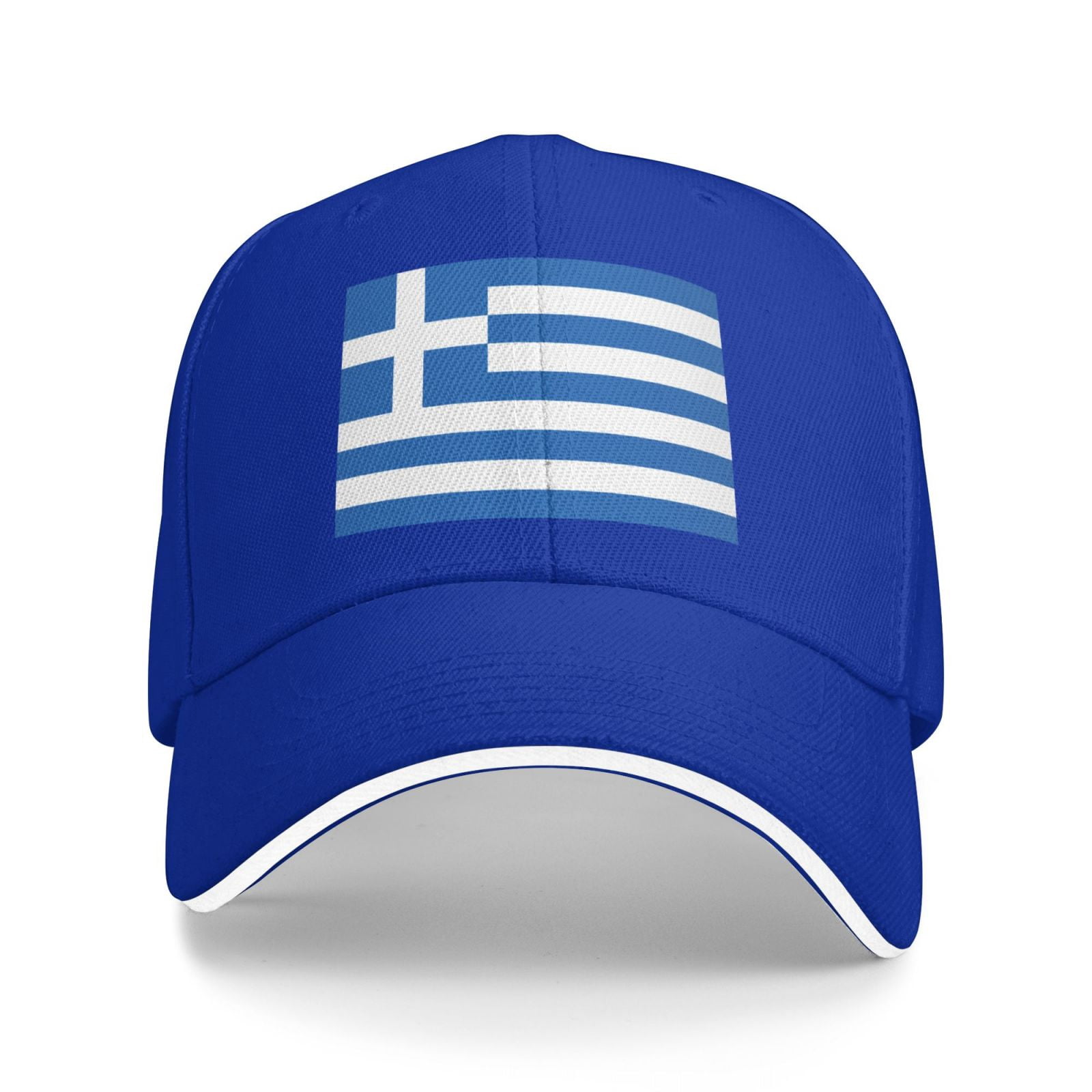 Flag Of Greece Unisex Golf Baseball Cap Adjustable Sandwich Cap ...