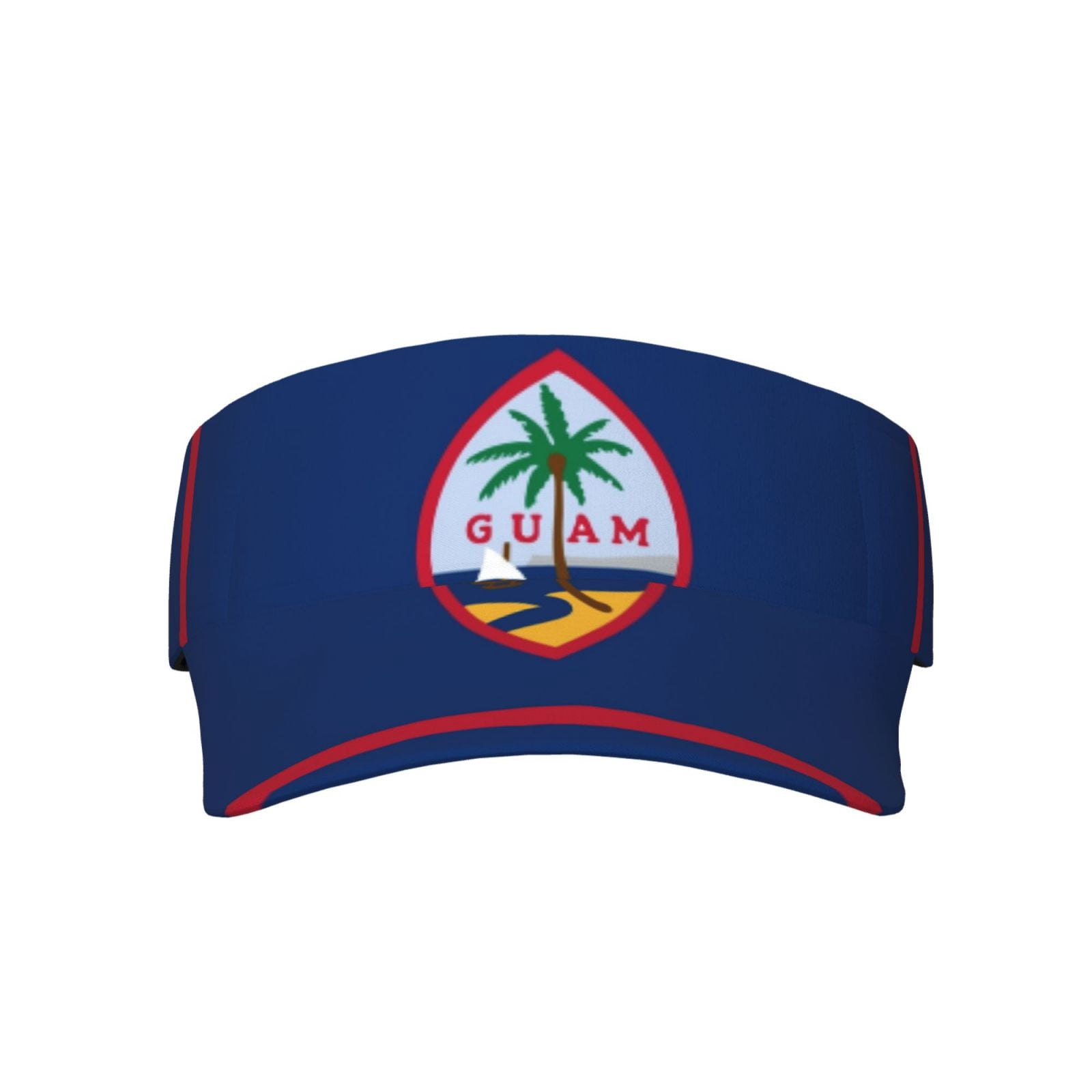 Flag Of Guam Sport Visor Hats Sun Protection Outdoor Activity For Women ...