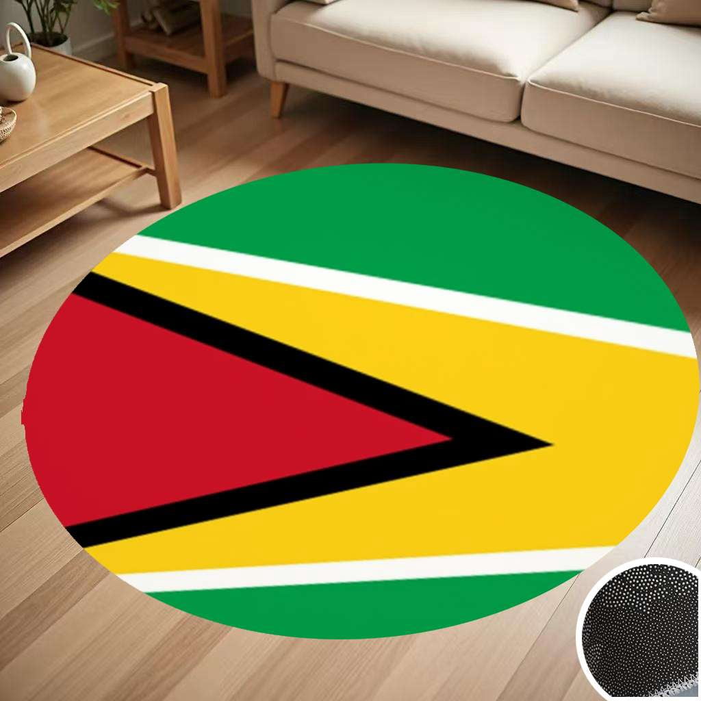 Flag Of Guyana.National Flag Of Guyana Round Carpet Living Room Bedroom ...