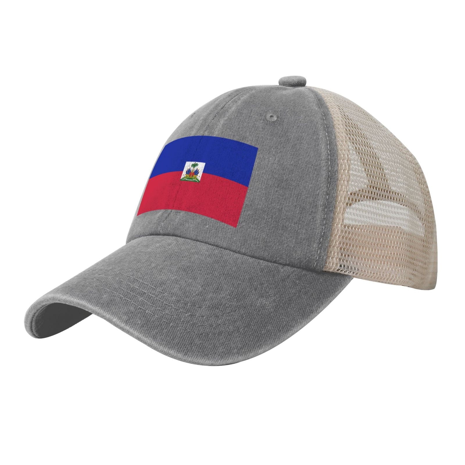 Flag Of Haiti Baseball Cap Trucker Hat For Men Women Adjustable Outdoor ...