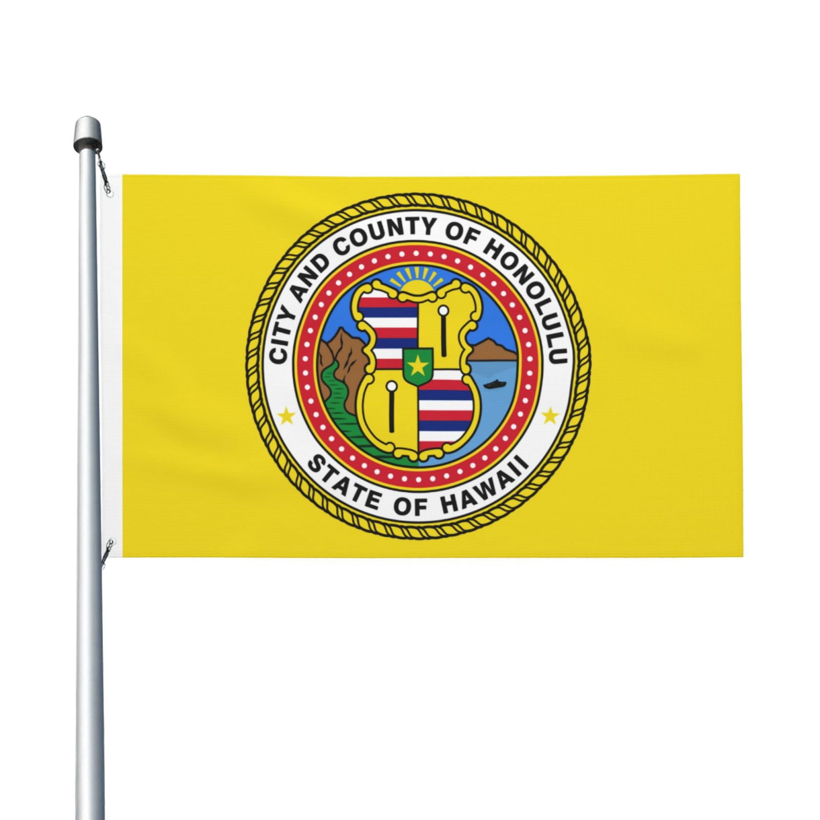 Flag Of Honolulu, Hawaii, Heavy Duty Polyester Falgs, Double Sided ...