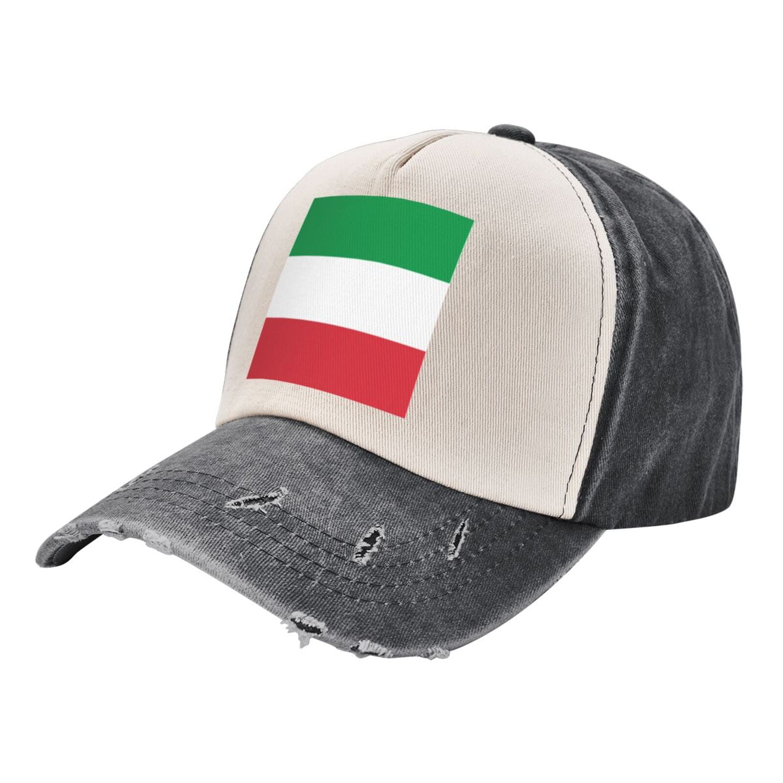 Flag Of Italy Baseball Cap Distressed Adjustable Vintage Cotton Denim ...