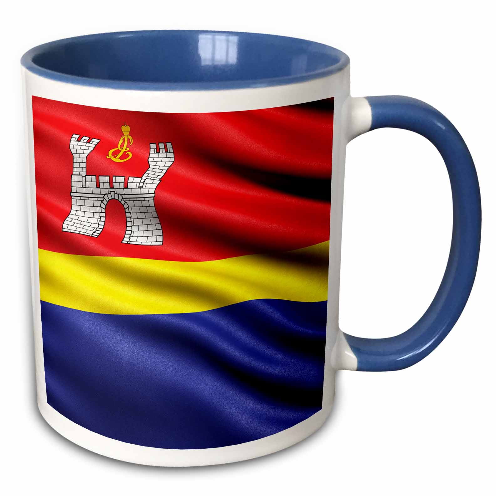 3drose, Flag of Kaliningrad Oblast Waving in the Wind, 15oz Two-tone ...