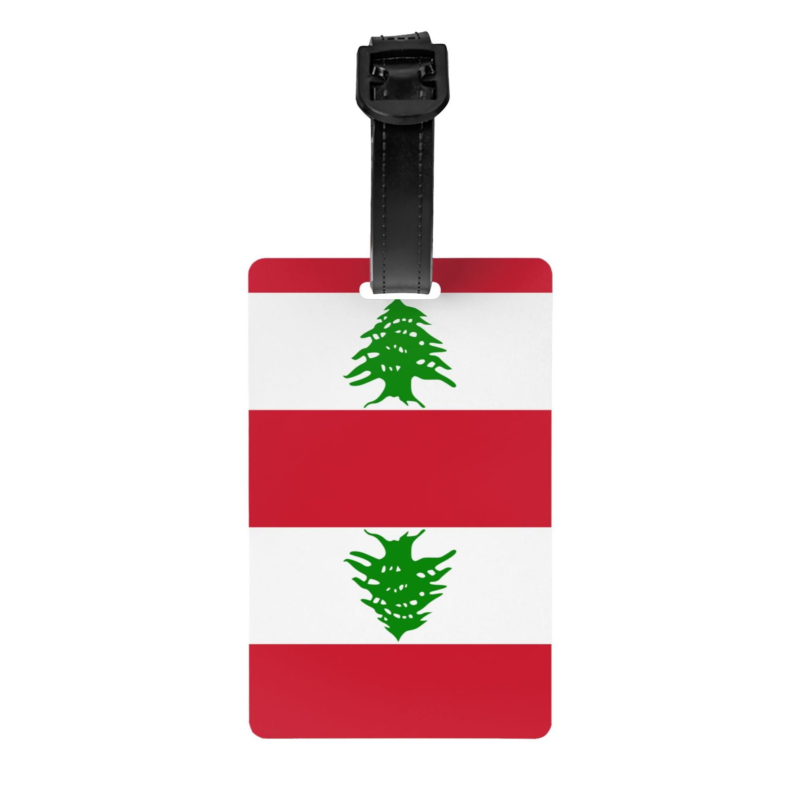 Flag-Of-Lebanon Luggage Tag Name Id Card Suitcase Labels Identifiers ...