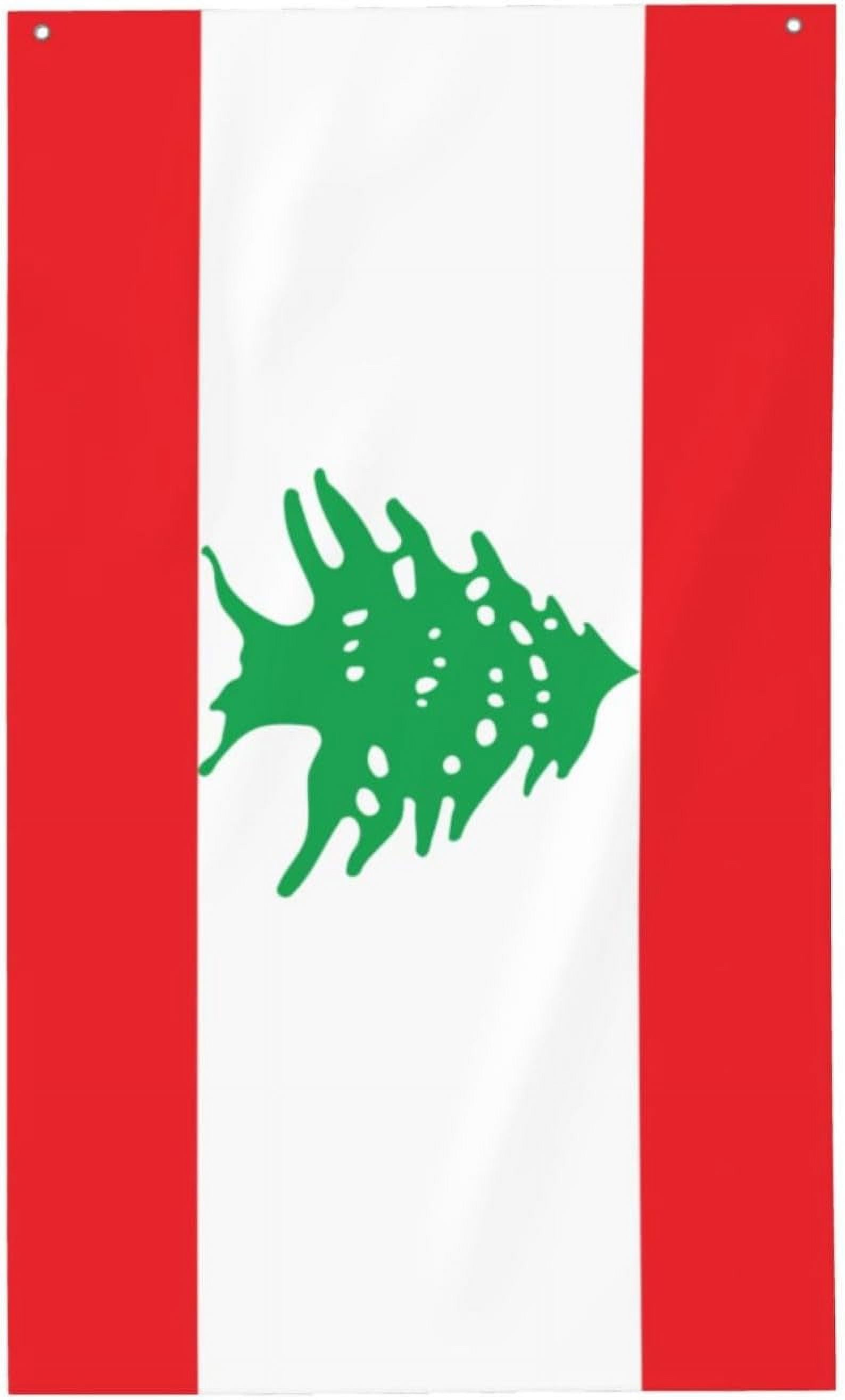 Flag Of Lebanon Print Welcome The Four Seasons Garden Flag, Yard ...