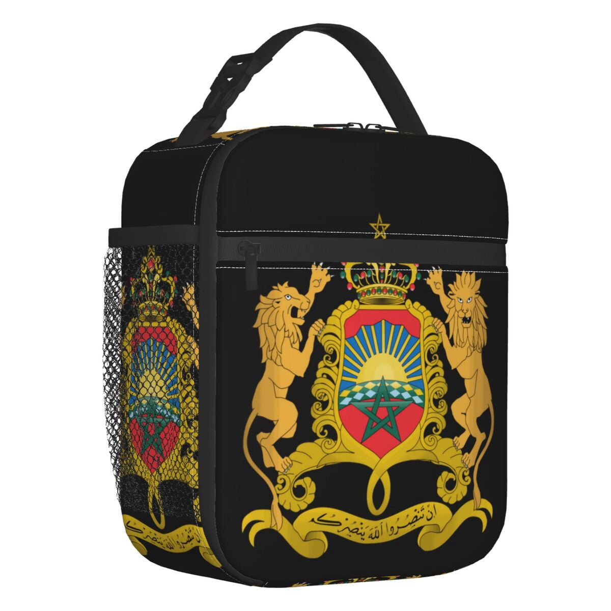 Flag Of Morocco Insulated Lunch Bag for Women Resuable Moorish Moroccan ...