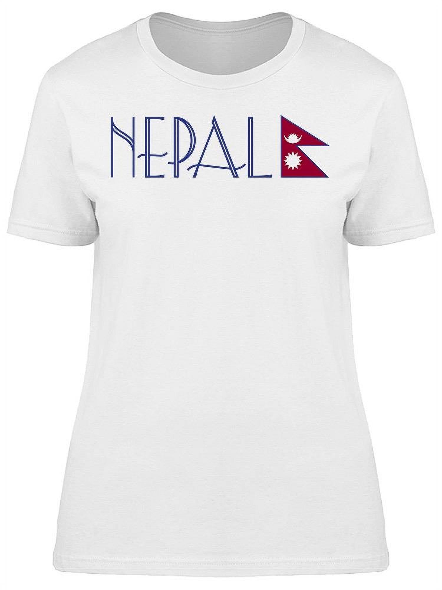 Flag Of Nepal T-Shirt Women -Image by Shutterstock, Female Small ...