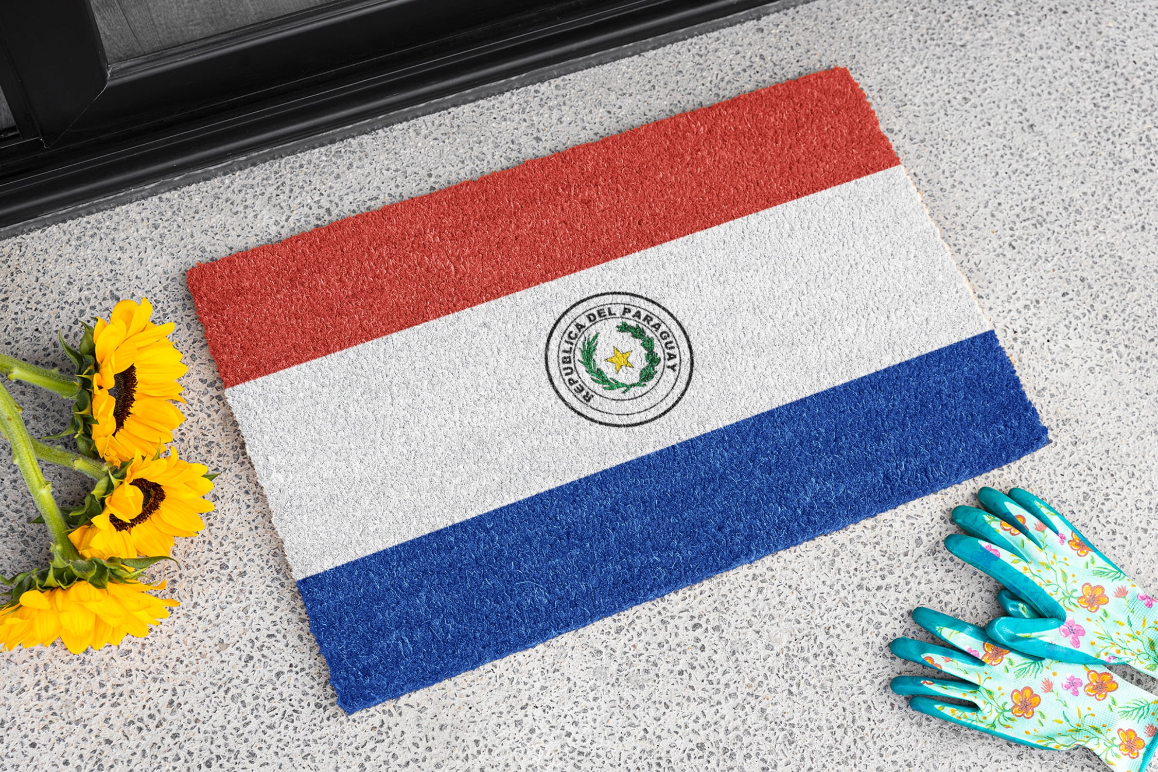 Flag Of Paraguay Outdoor Non-Slip Door Mat | Asuncion | Ciudad Del Este ...