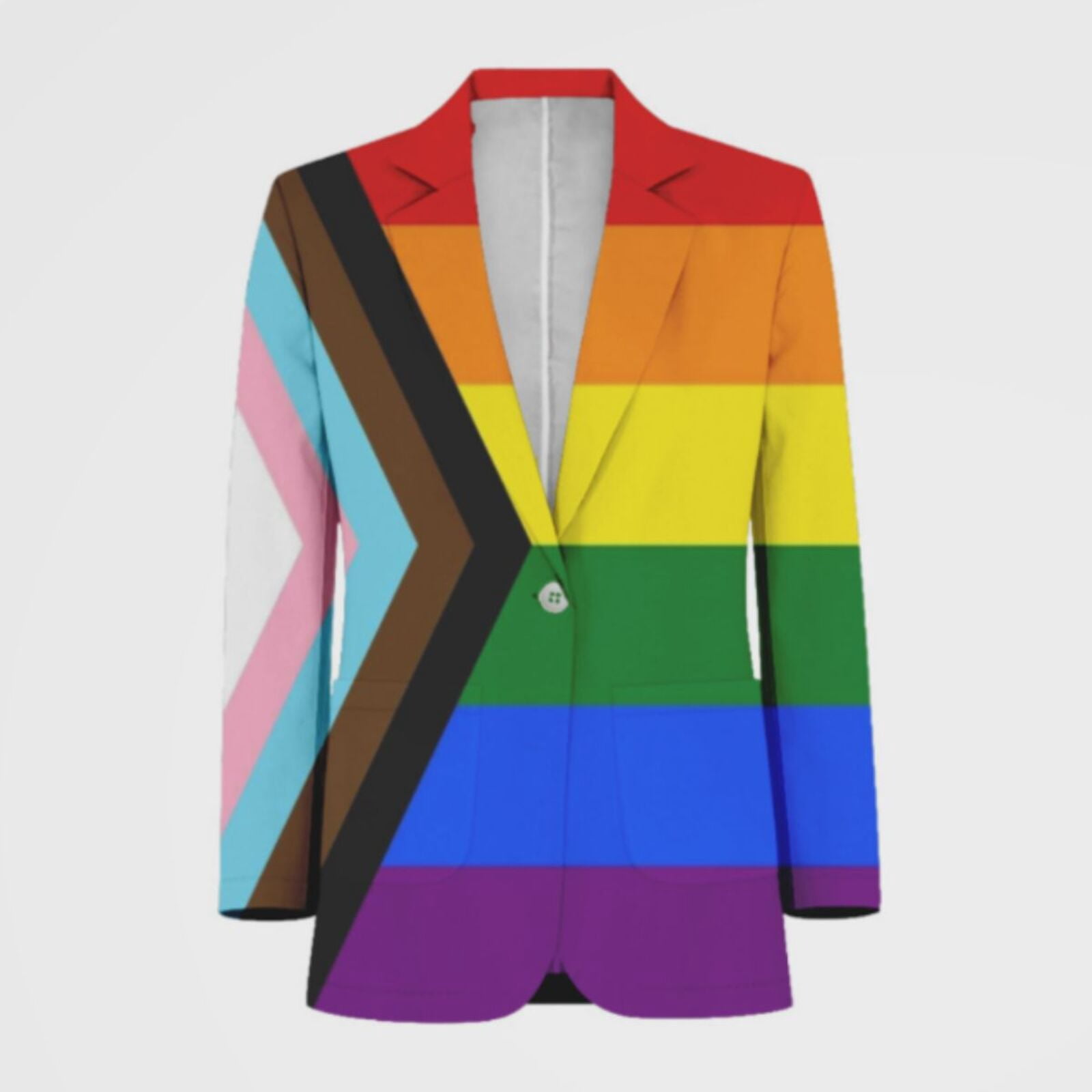 Flag Of Progressive Pride-01 Men Blazers Slim Clothing Summer Jacket ...