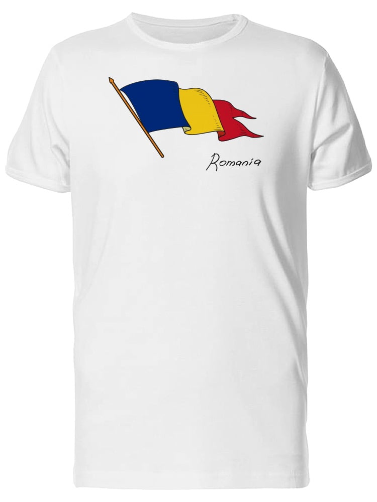 Flag Of Romania T-Shirt Men -Image by Shutterstock, Male 3X-Large ...
