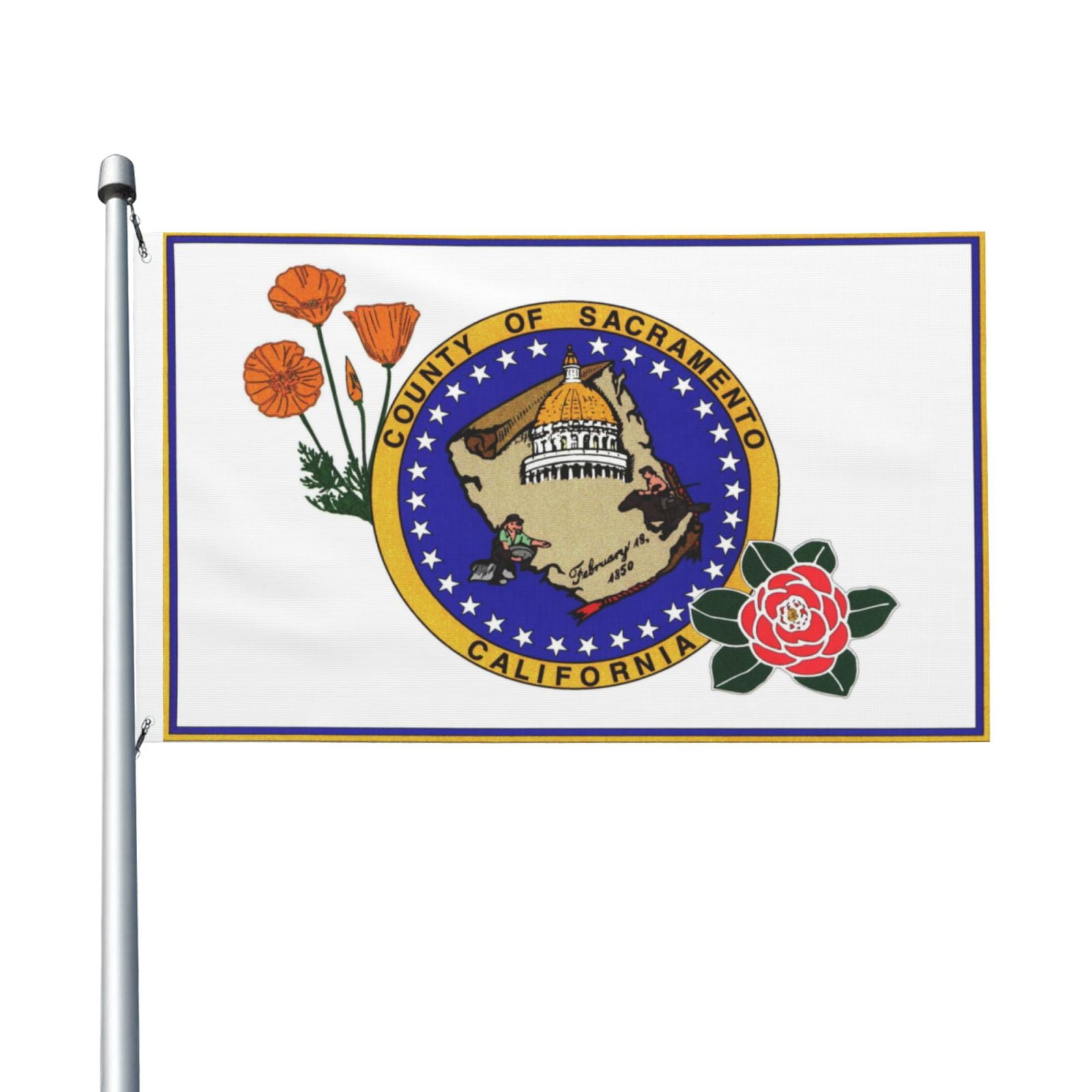 Flag Of Sacramento County, California, Heavy Duty Polyester Falgs ...