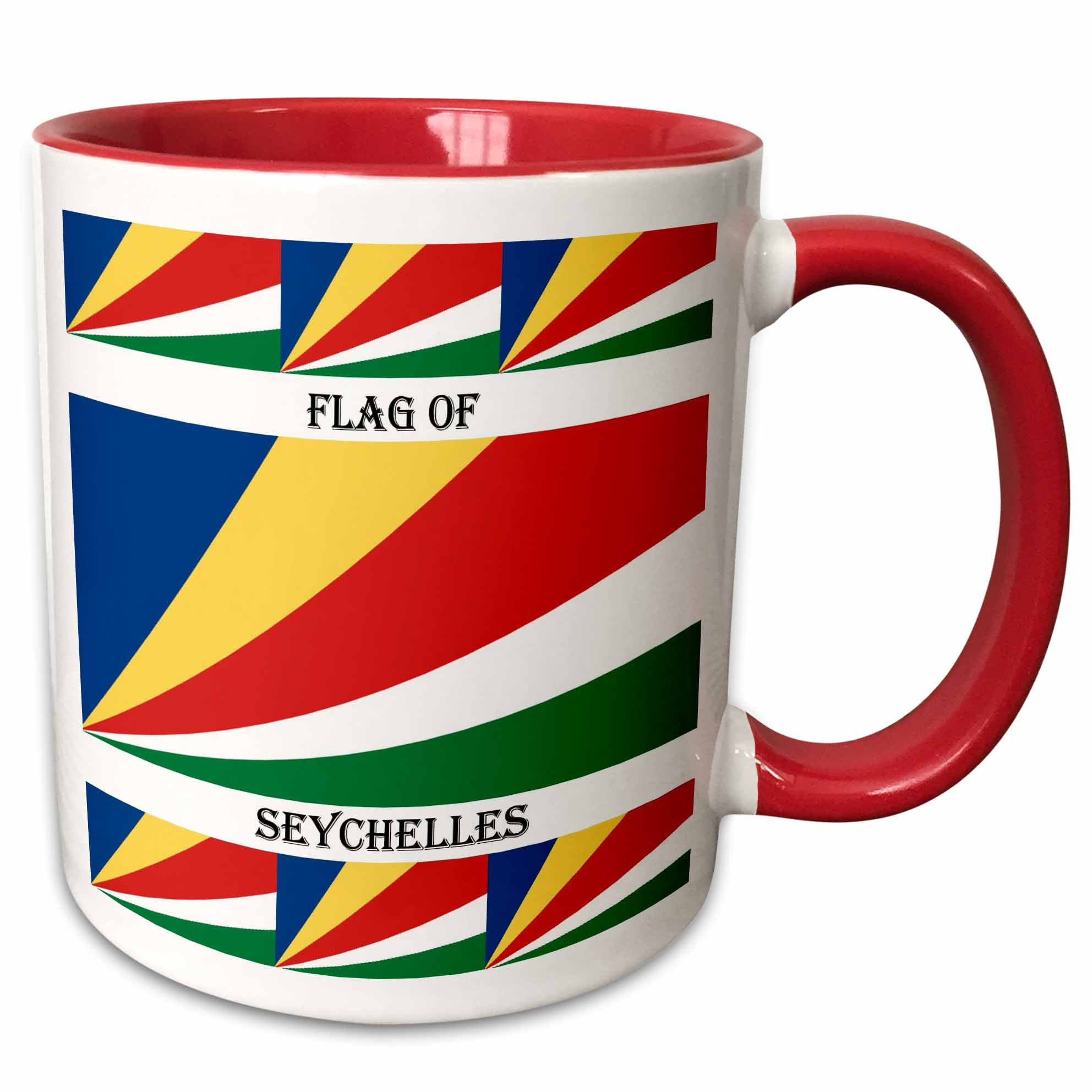 3drose, Flag of Seychelles, 15oz Two-tone Red Mug - Walmart.com