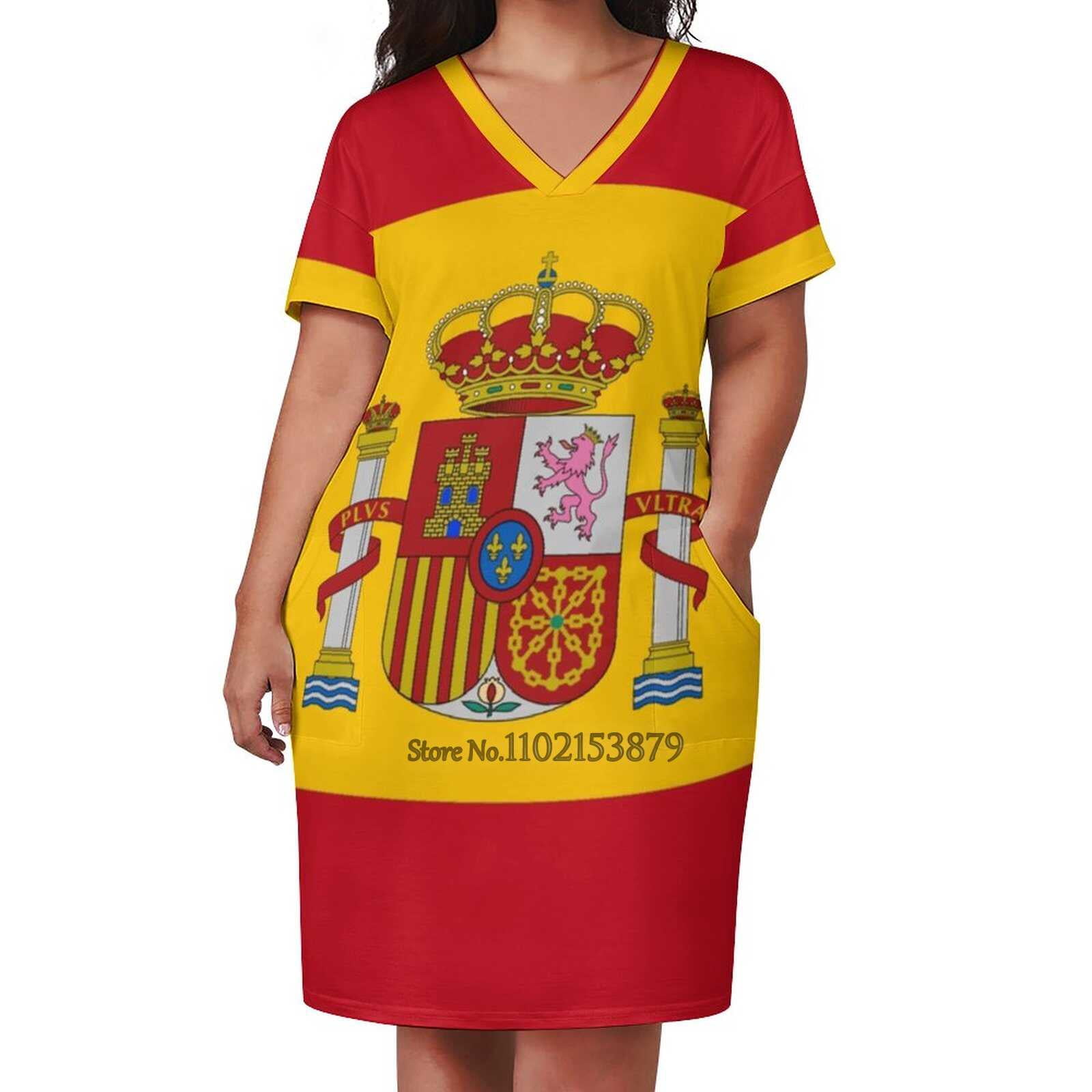 Flag Of Spain Back Lacing Backless Dress Square Neck New Plus Size ...