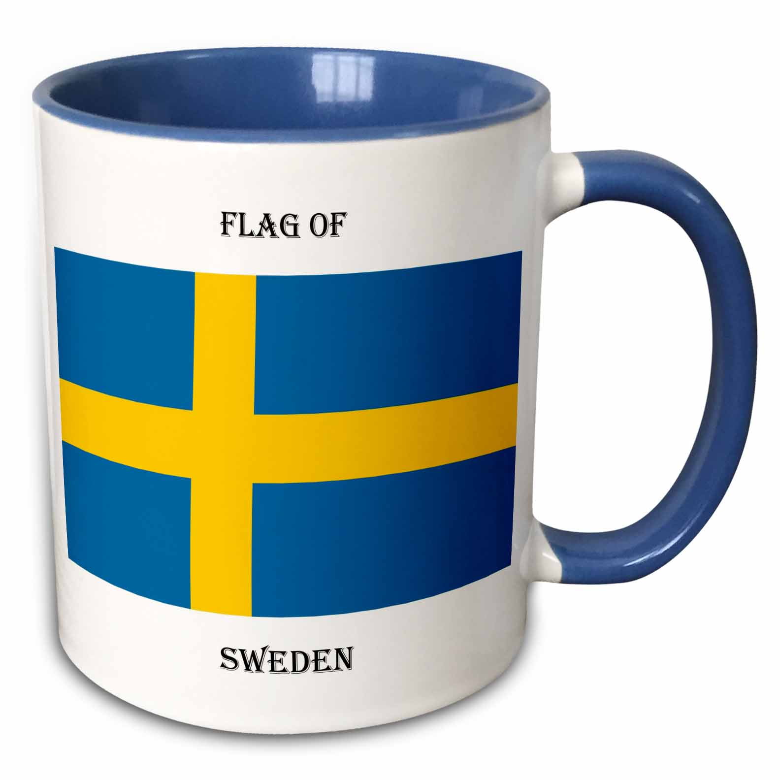 3drose, Flag of Sweden, 15oz Two-tone Blue Mug - Walmart.com