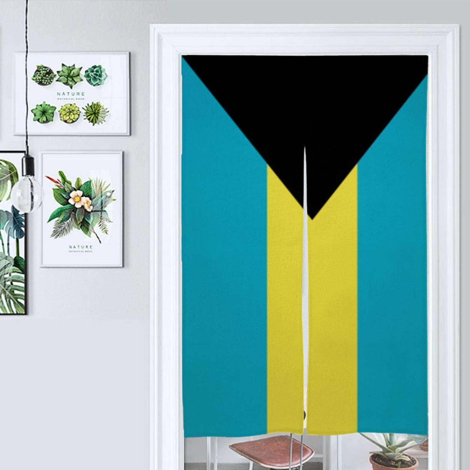 Flag Of The Bahamas Door Curtain Nordic Living Room DoorCurtain Porch ...