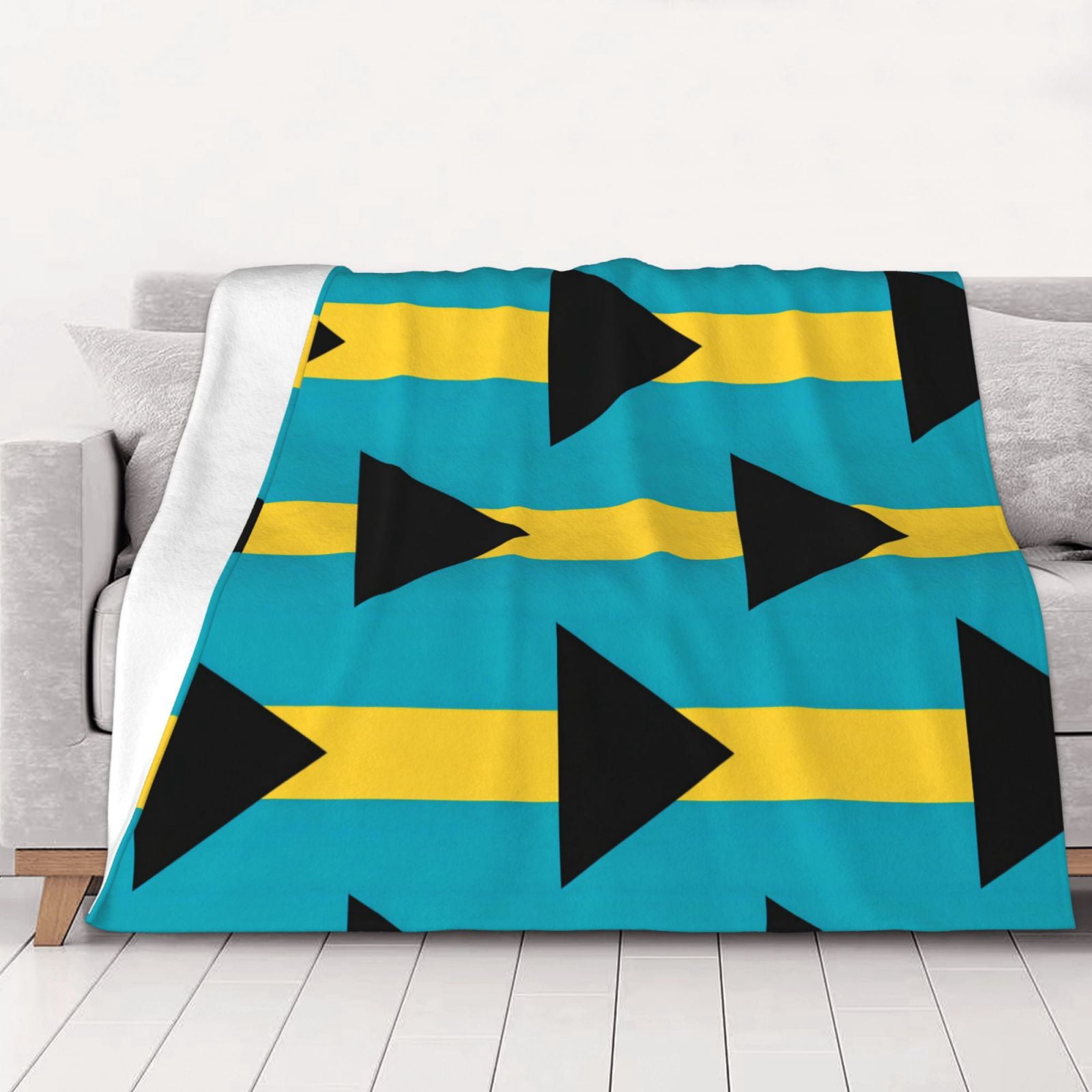 Flag Of The Bahamas Throw Blanket Warm Camping Outdoor Light Weight ...