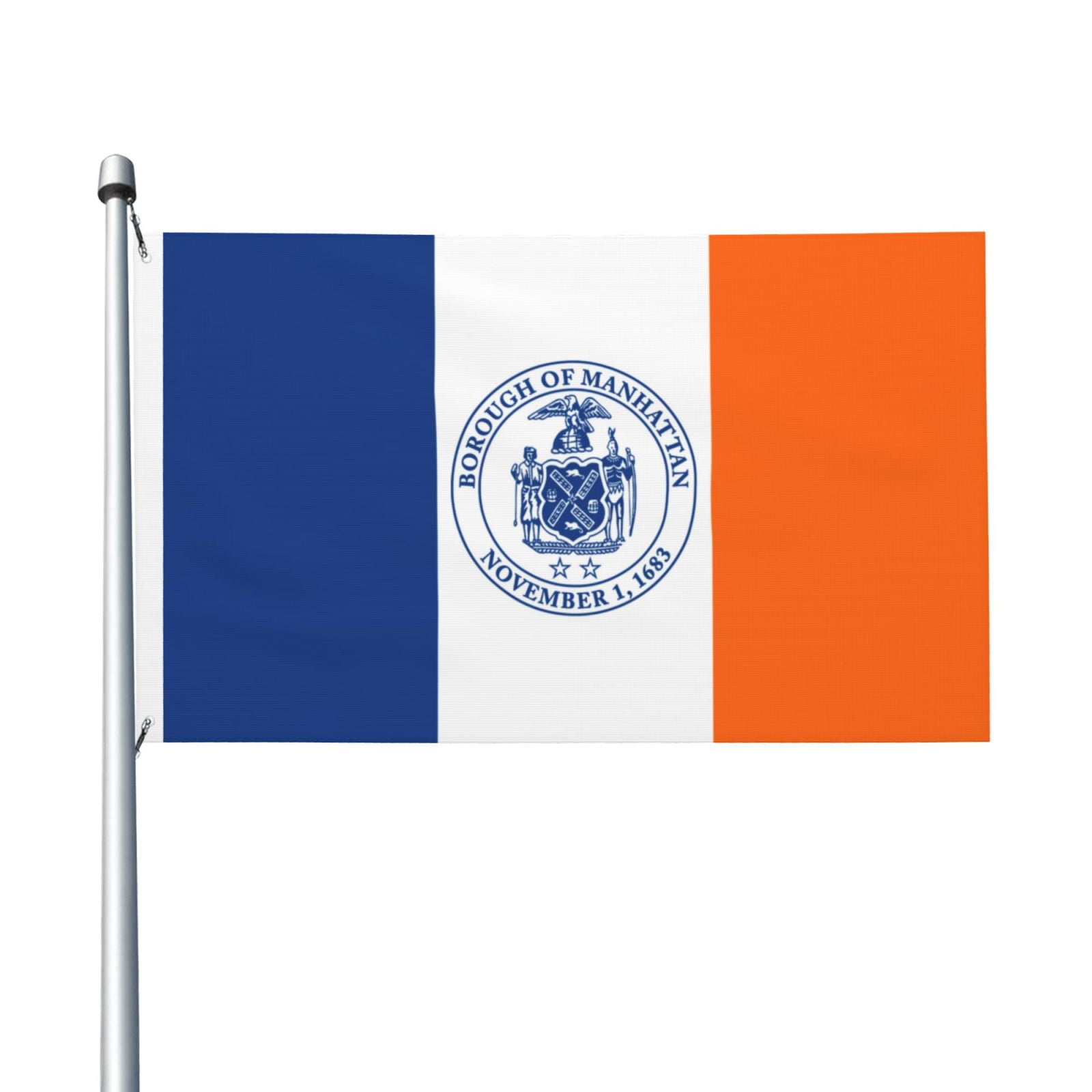 Flag Of The Borough Of Manhattan, Heavy Duty Polyester Falgs, Double ...