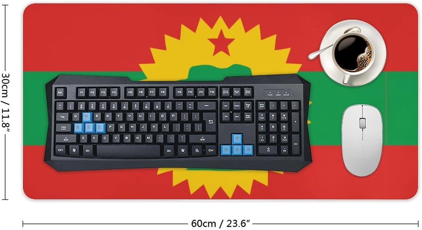 Flag Of The Oromo Liberation Front Large Gaming Mouse Mat Waterproof ...