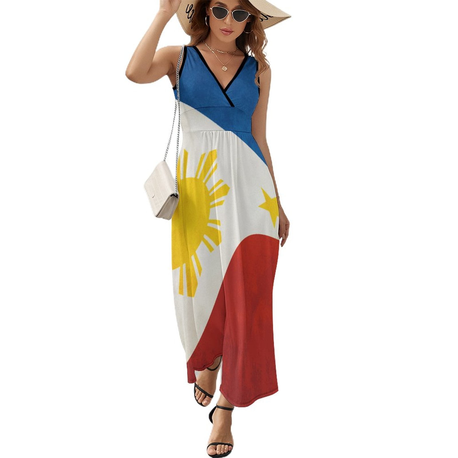 Flag Of The Philippines Dress Kawaii Maxi Dress Casual Boho Beach Long ...