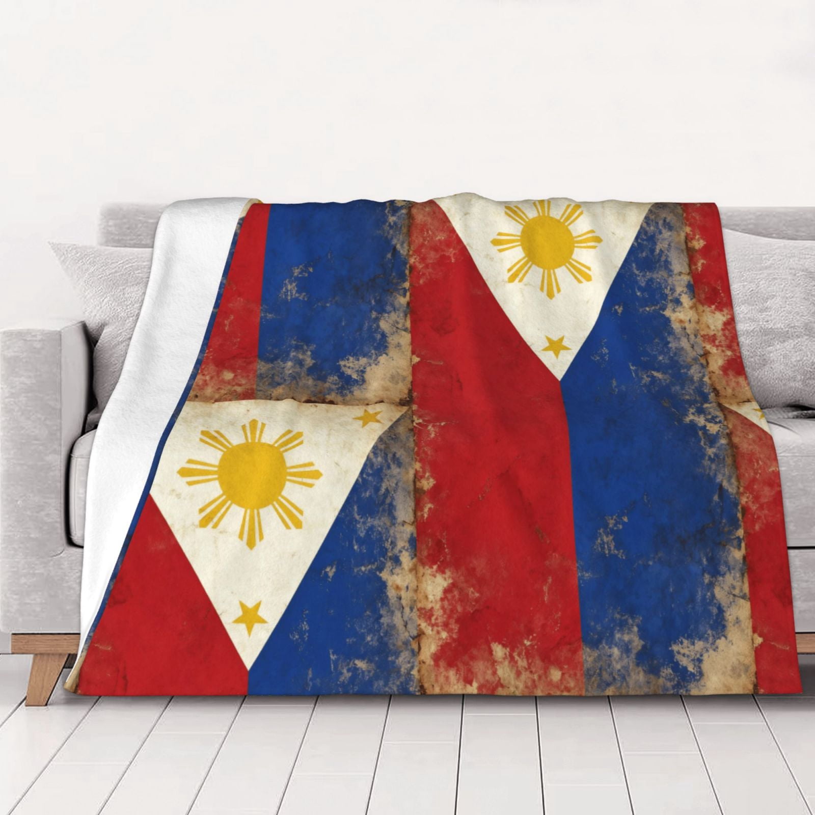 Flag Of The Philippines Warm Cozy Plush Throw Blanket for Couch Bed ...