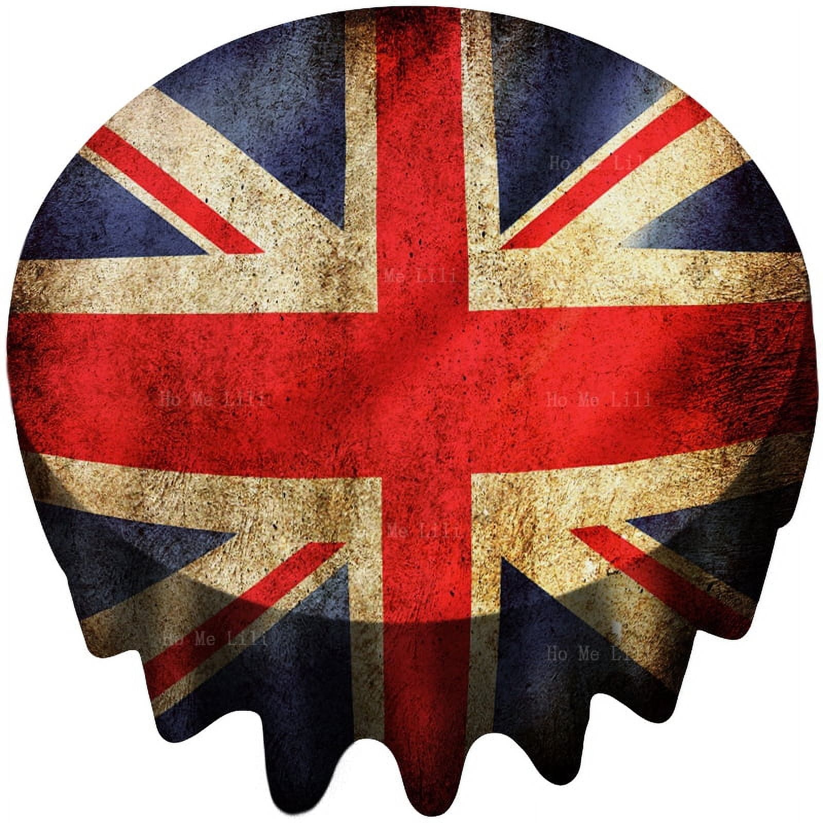 Flag Of The United Kingdom Faded Beige Union Jack Grunge Industrial ...