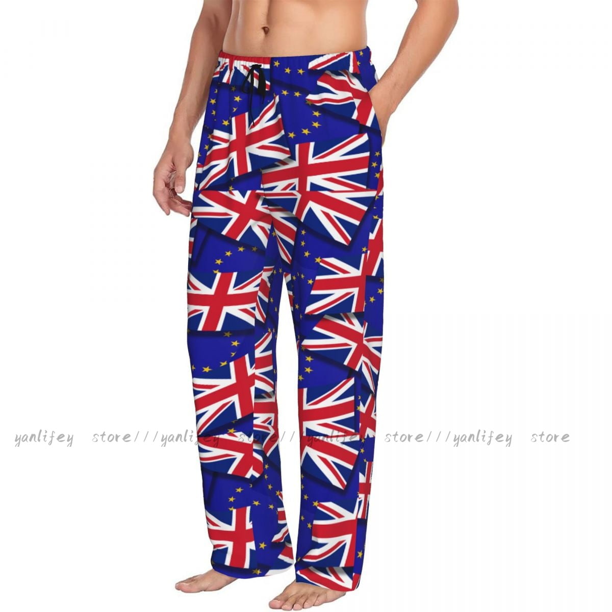 Flag Of The United Kingdom Mens Woman Pajamas Pyjamas Pants Lounge ...