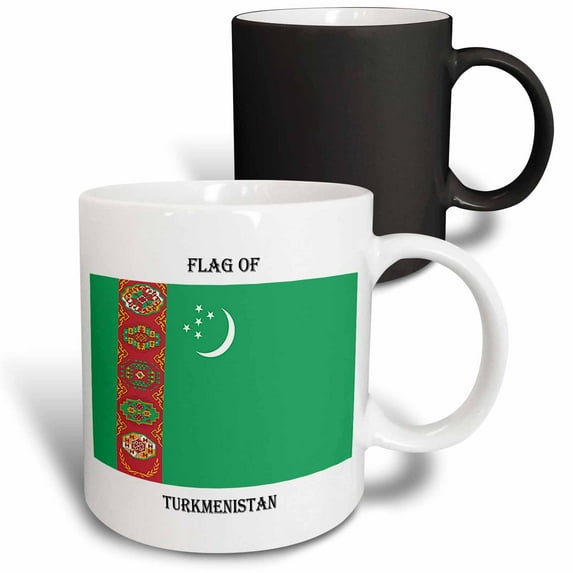 3drose, Flag of Turkmenistan, 11oz Magic Transforming Mug - Walmart.com
