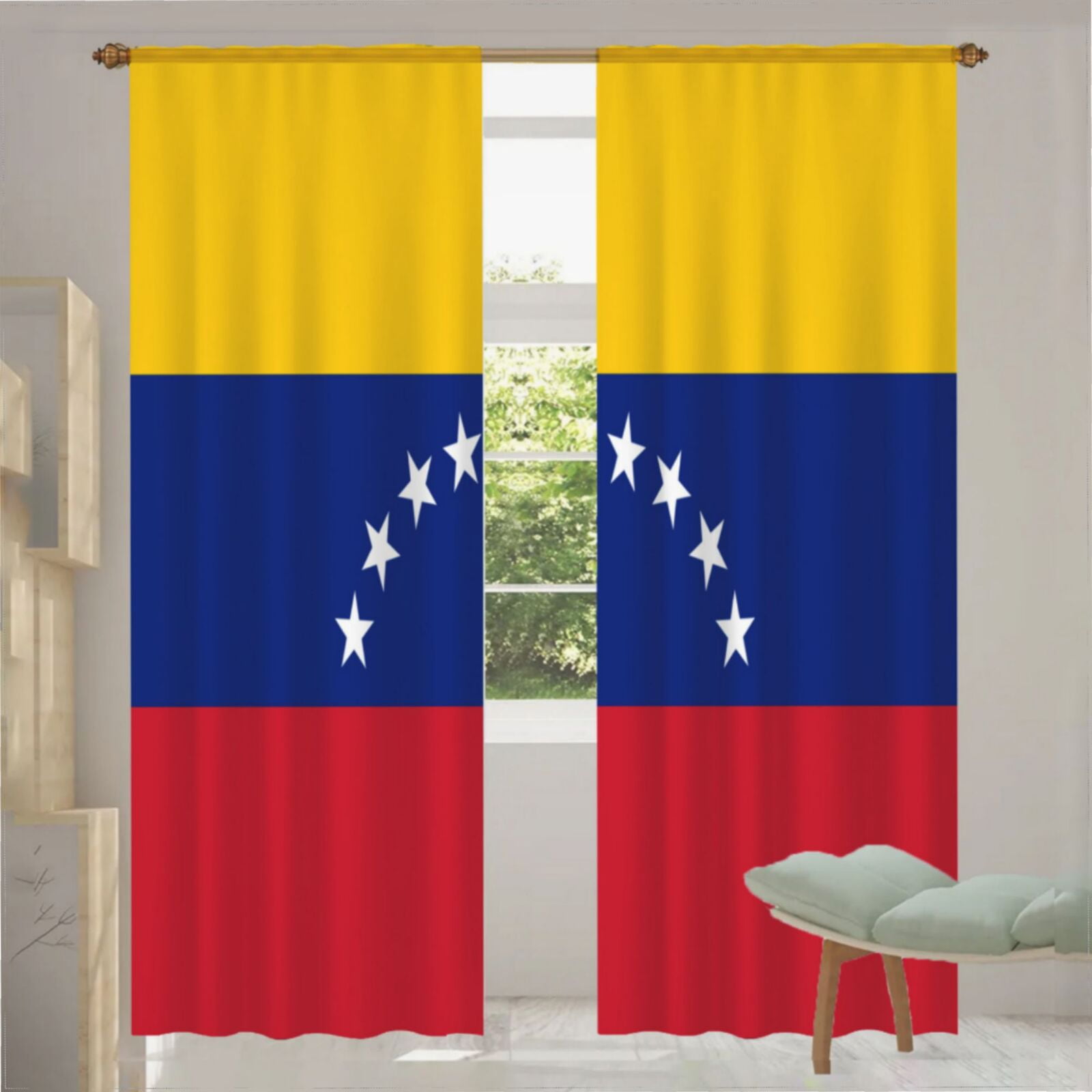 Flag Of Venezuela Curtains for Living Room Bedroom Decor Transparent ...