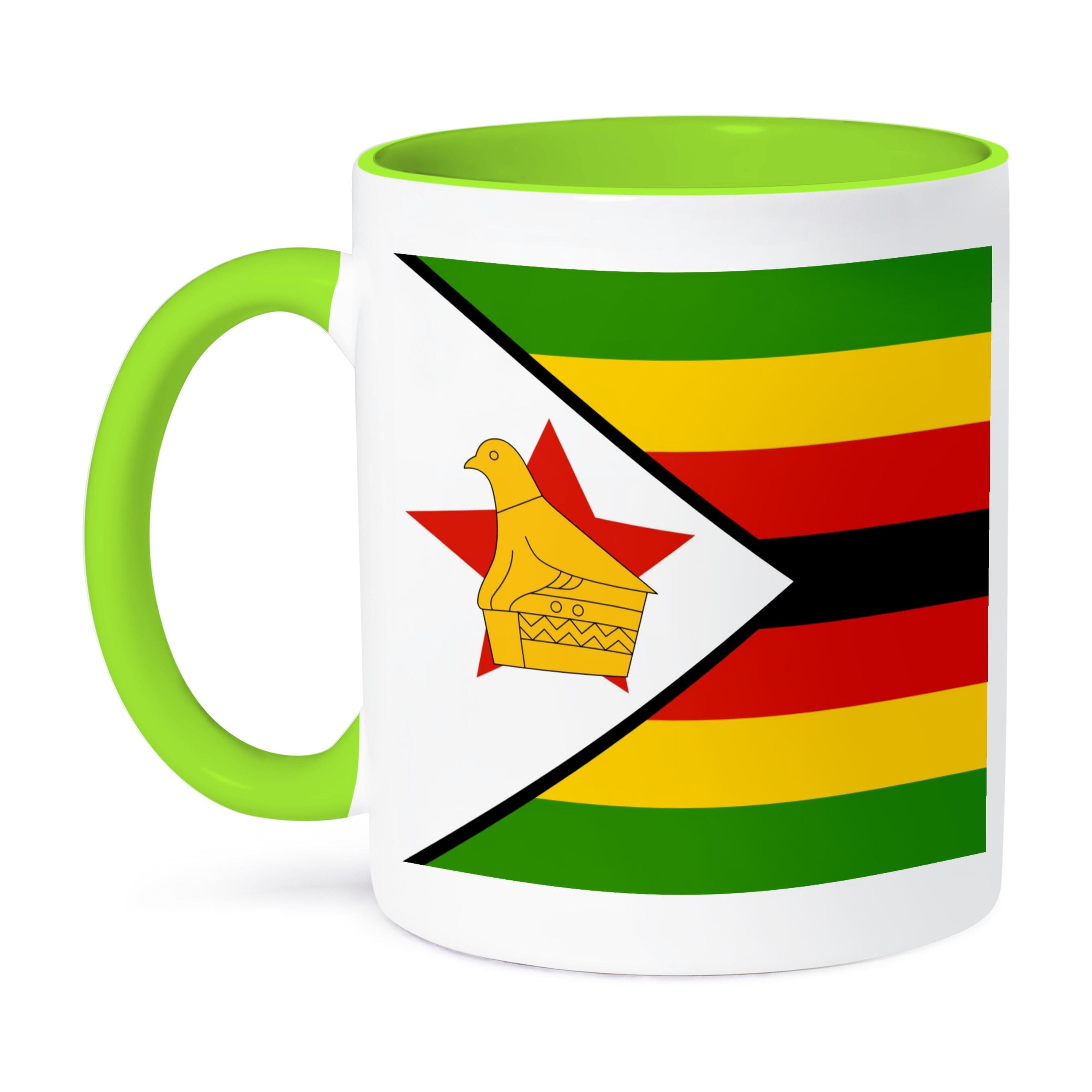3dRose, Flag of Zimbabwe - Zimbabwean green yellow red black stripes ...