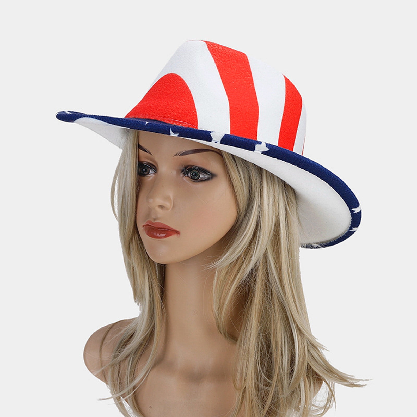 Flag Pattern Cowboy Hat Western Shade Panama Hat Bowler Hat Cow Girl ...