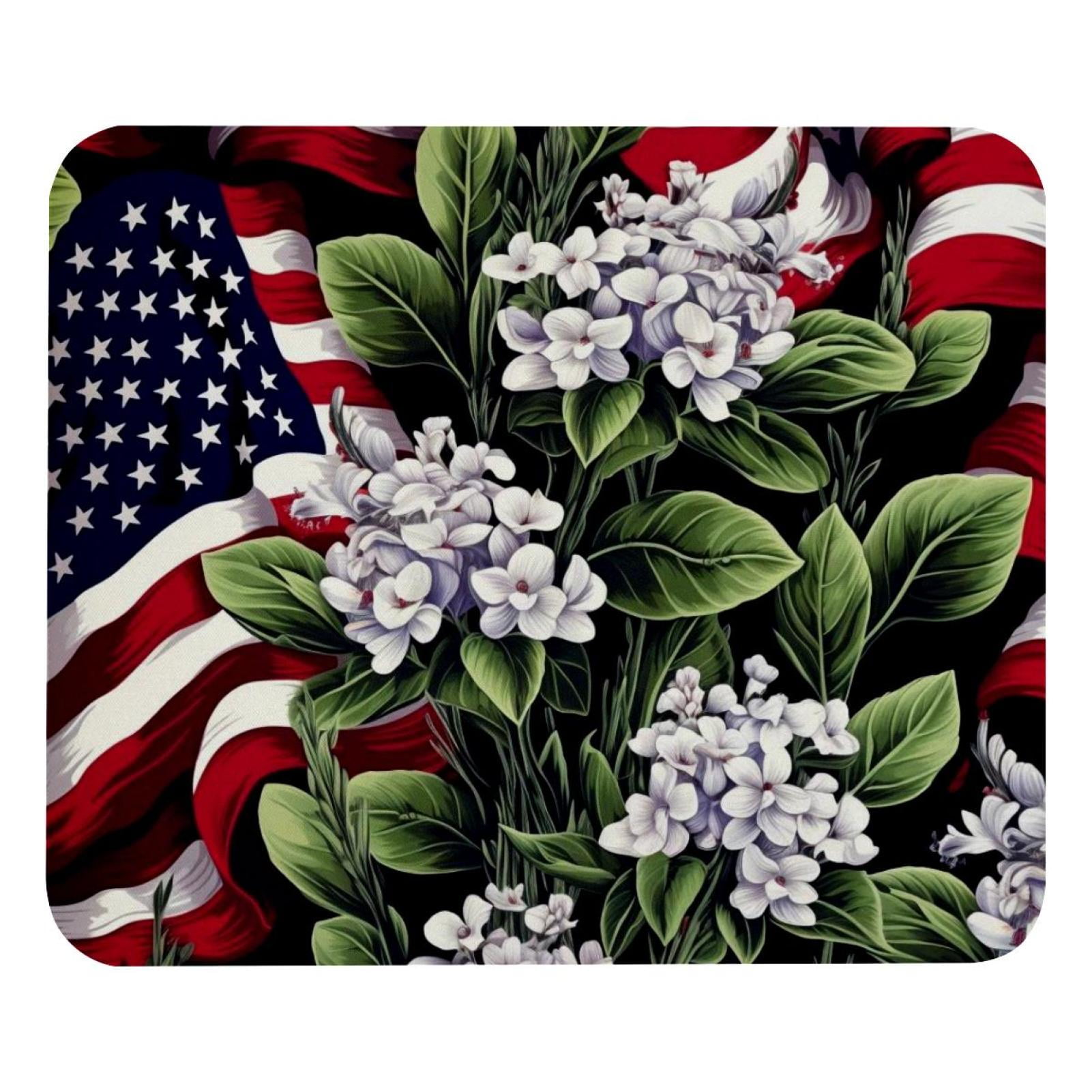 Flag Plants Printed Non-Slip Rubber Bottom Gaming Mouse Pad 8.3x9.8 Inch Square Office and ...